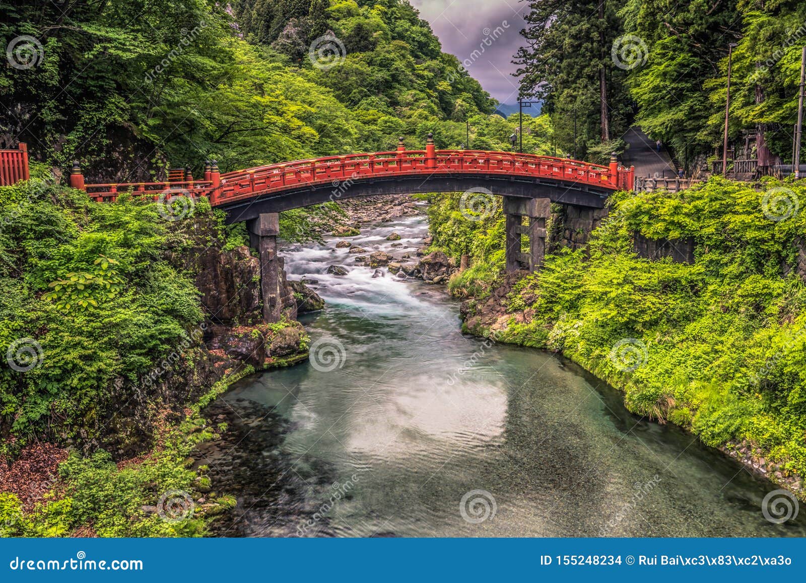 Nikko - May 22, 2019: Shinkyo Bridge in Nikko, Japan Stock Photo ...