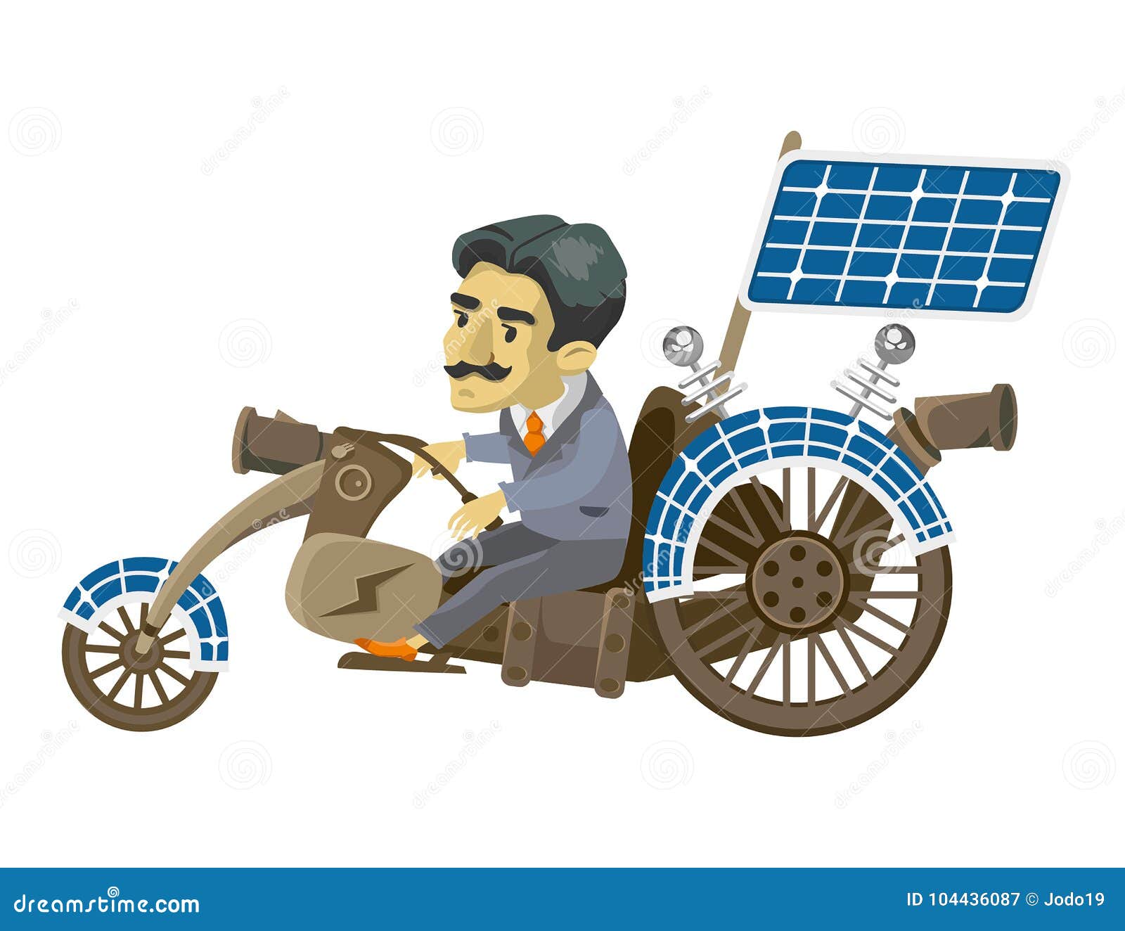 Nikola Tesla Goes To Mobile Stock Vector - Illustration of professor ... Nikola Tesla Goes To Mobile Stock Vector - Illustration of professor ...