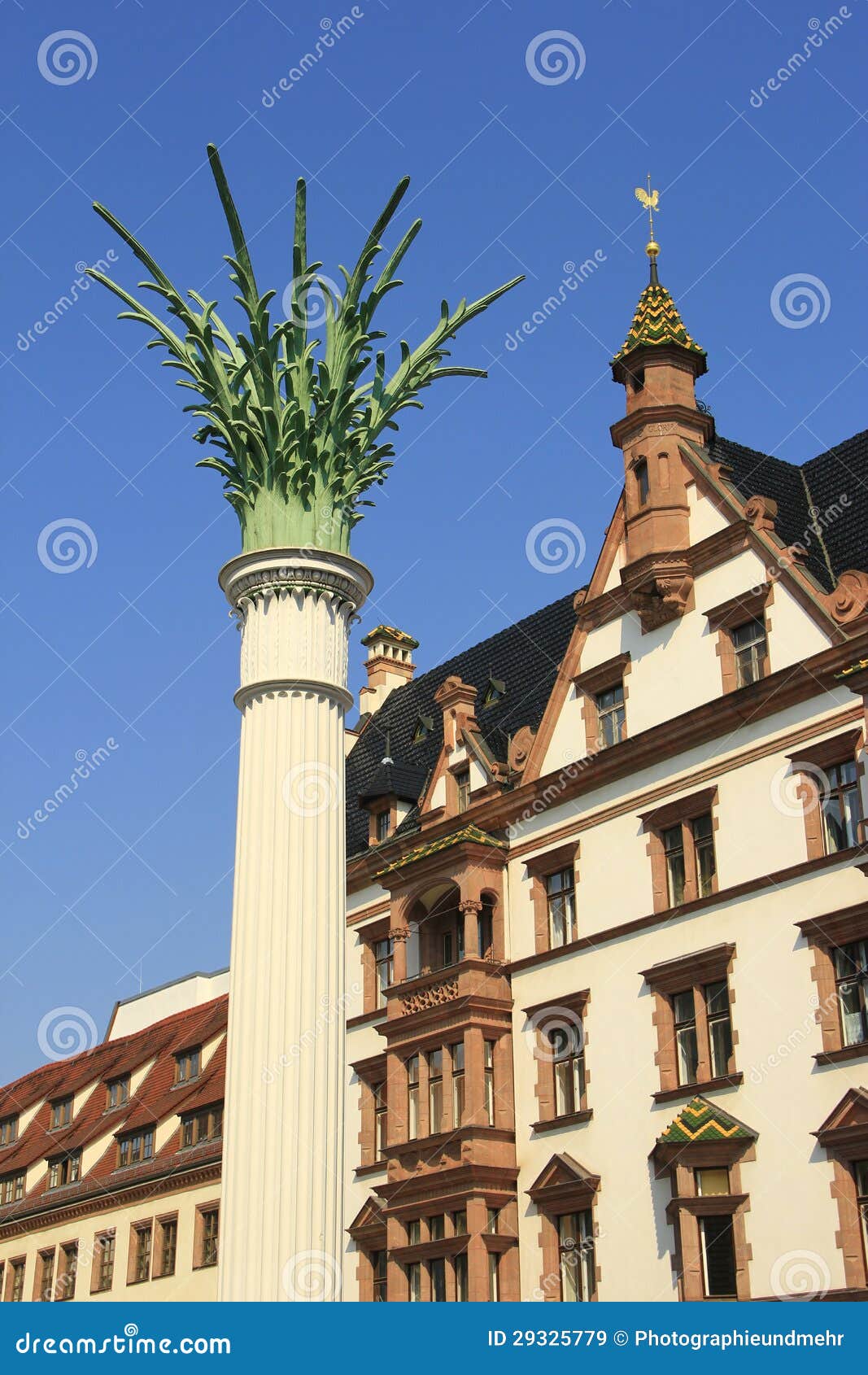 Nikolai Pillar, Leipzig, Germany Stock Image - Image of buildings ...