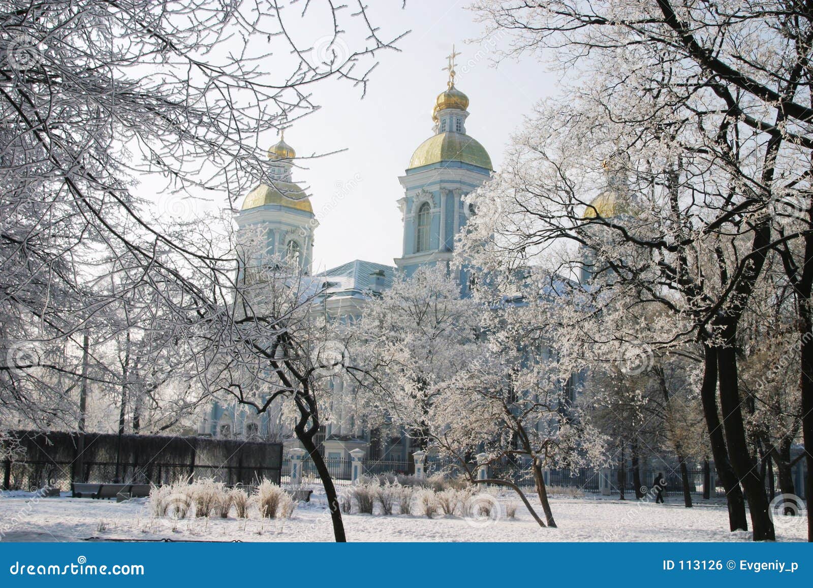 Nikolsky cathedral 4 stock photo. Image of dome, snow, fence - 113126