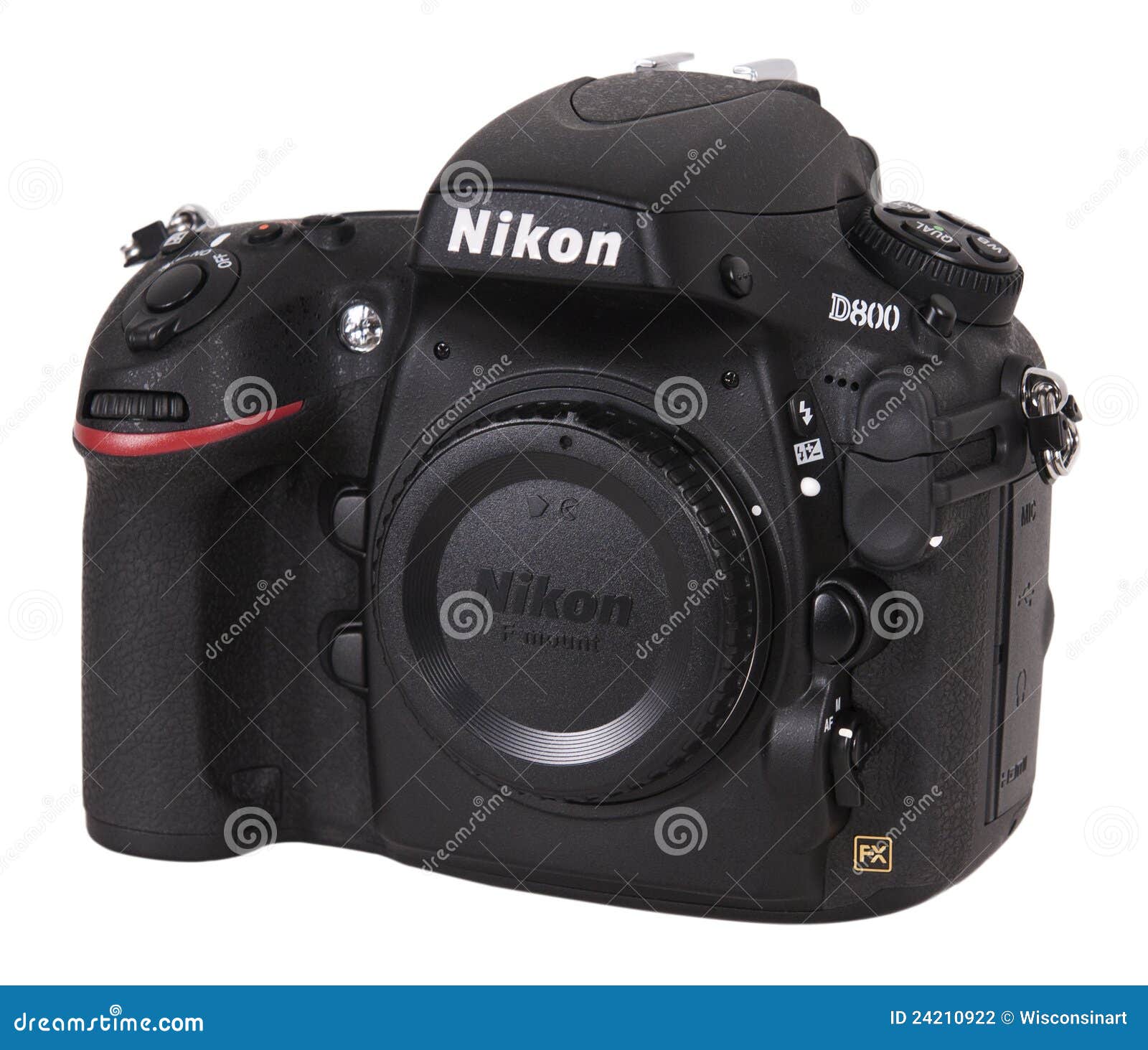 Nikon D800 SLR Digital Camera Isolated on White Editorial Photography ...