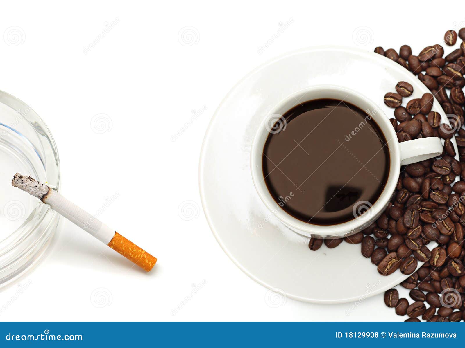 Nikotin und Koffein. stockfoto. Bild von leben, nahaufnahme - 18129908