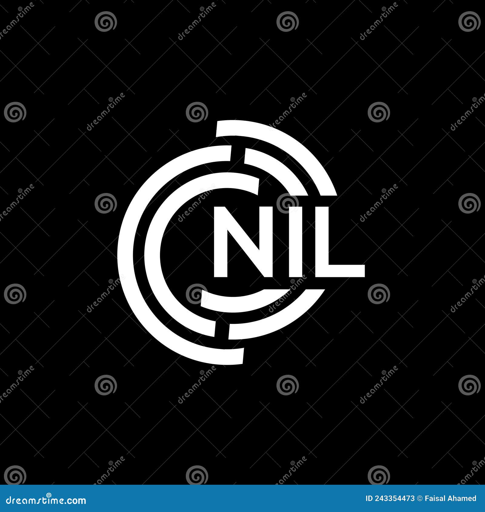 NIL Letter Logo Design. NIL Monogram Initials Letter Logo Concept Stock ...