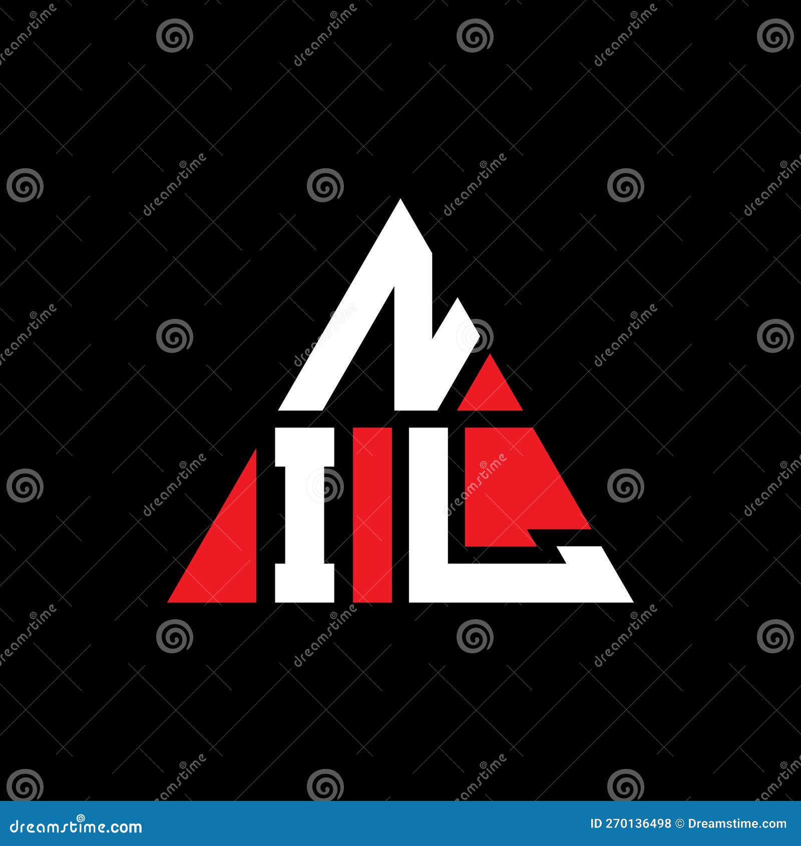 NIL Triangle Letter Logo Design with Triangle Shape. NIL Triangle Logo ...