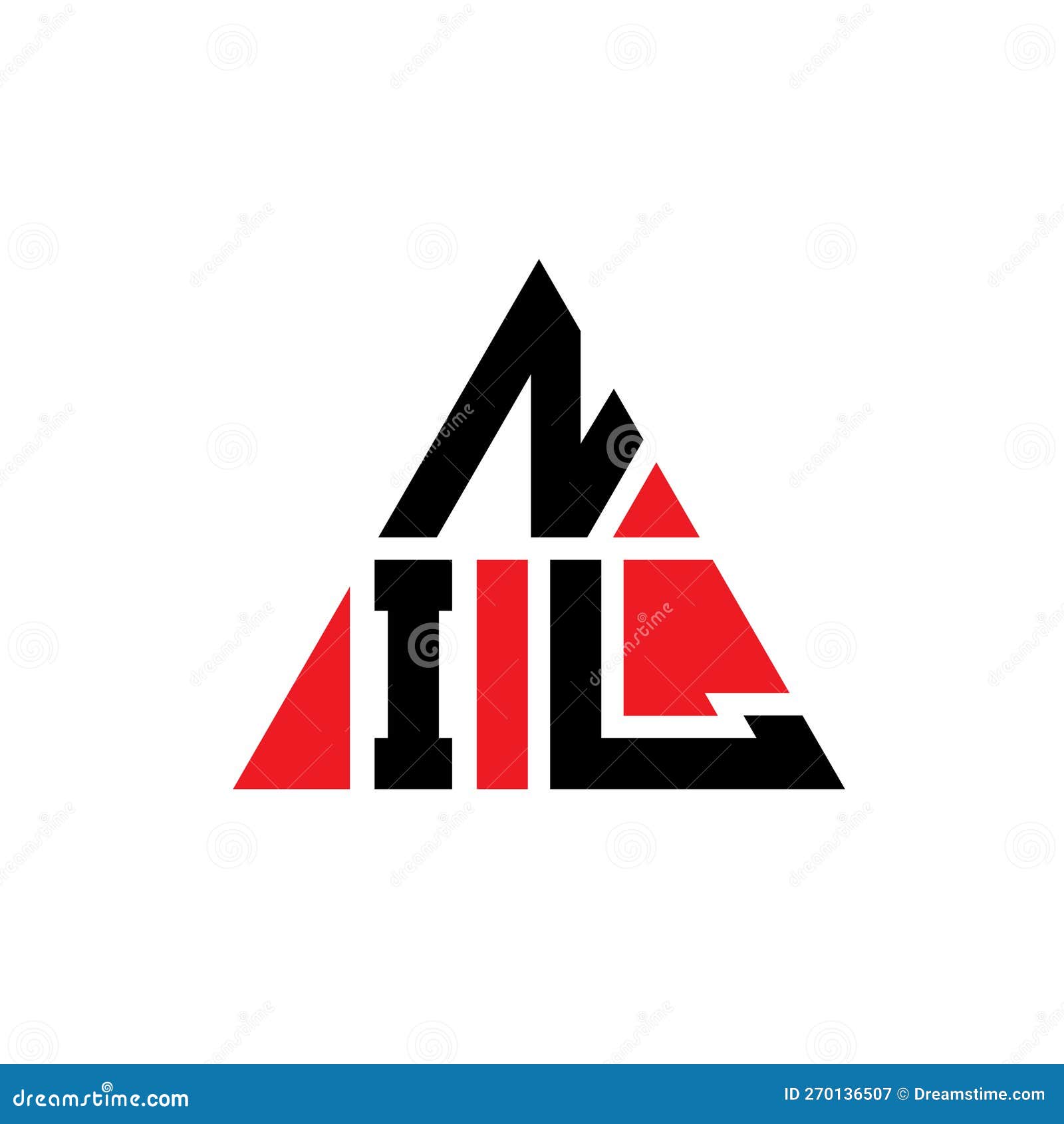 NIL Triangle Letter Logo Design with Triangle Shape. NIL Triangle Logo ...