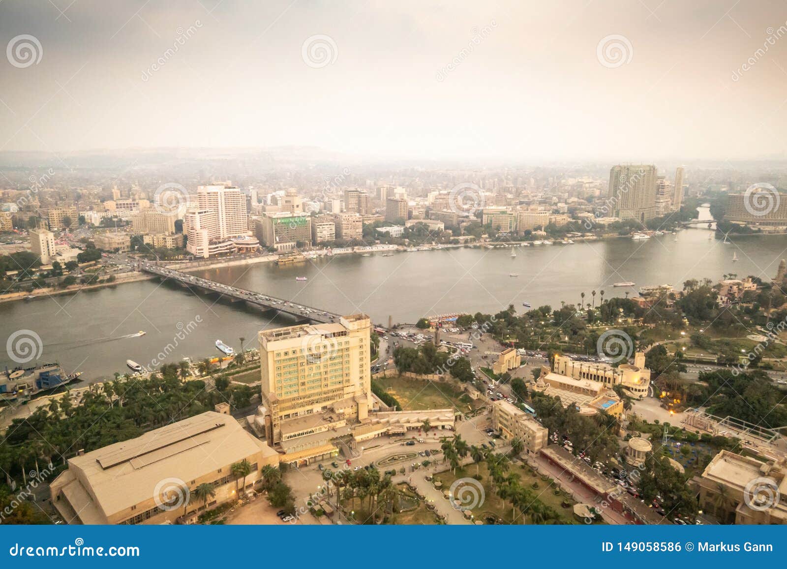 Nile in Cairo Egypt stock photo. Image of city, buildings - 149058586