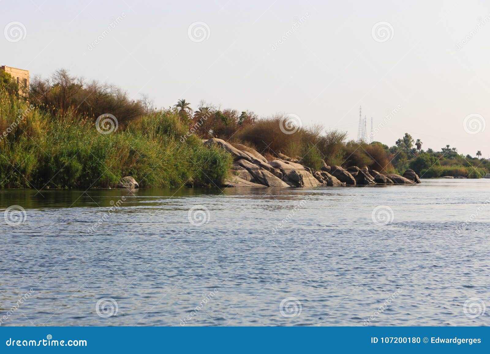 Nile River Aswan, Egypt stock photo. Image of scenery - 107200180