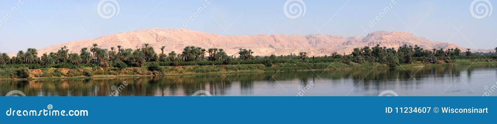 Nile River Egypt Panorama, Desert, Panoramic Water Stock Image - Image ...