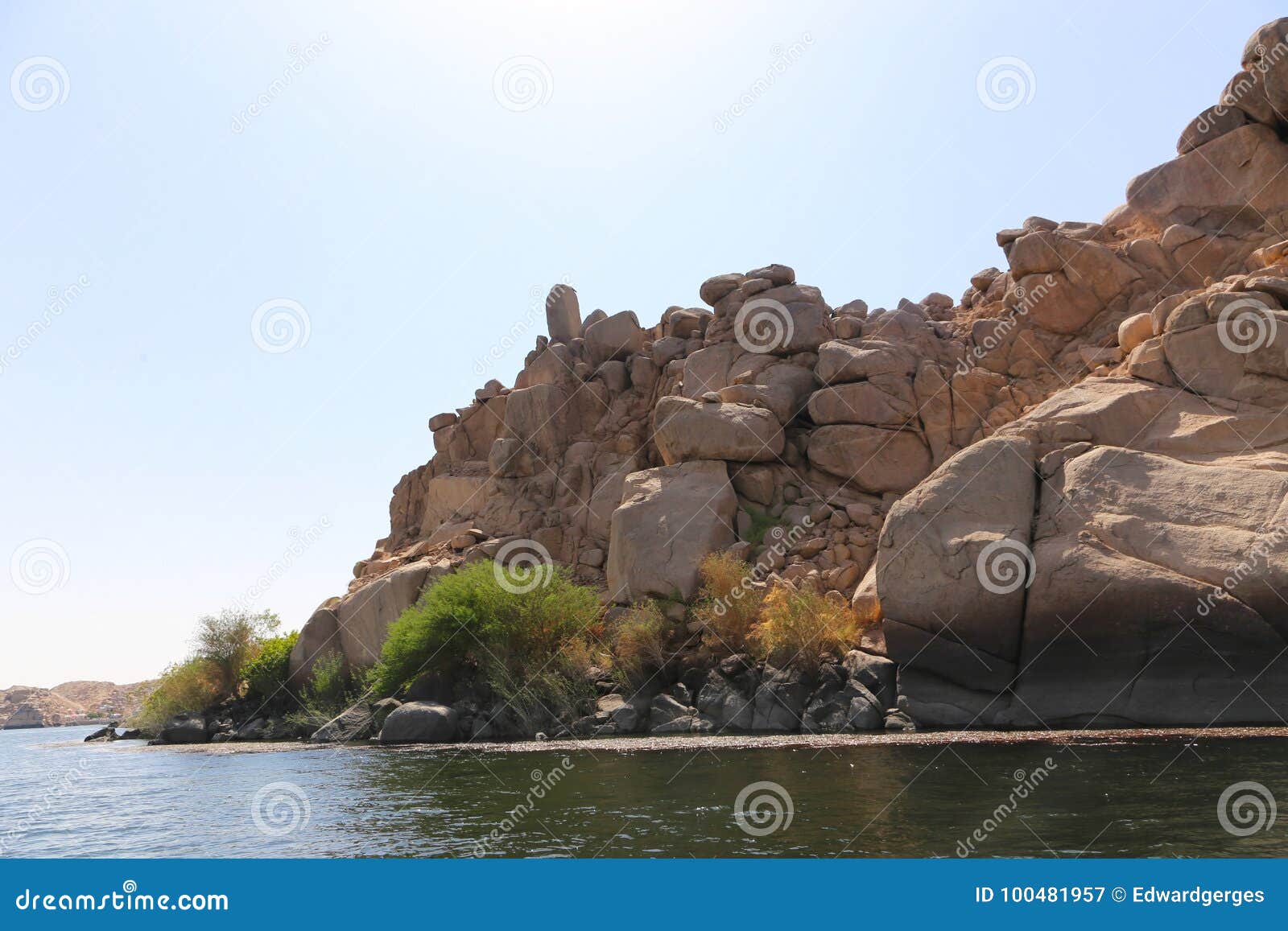 Rocks Island at Nile River - Africa Stock Image - Image of island ...
