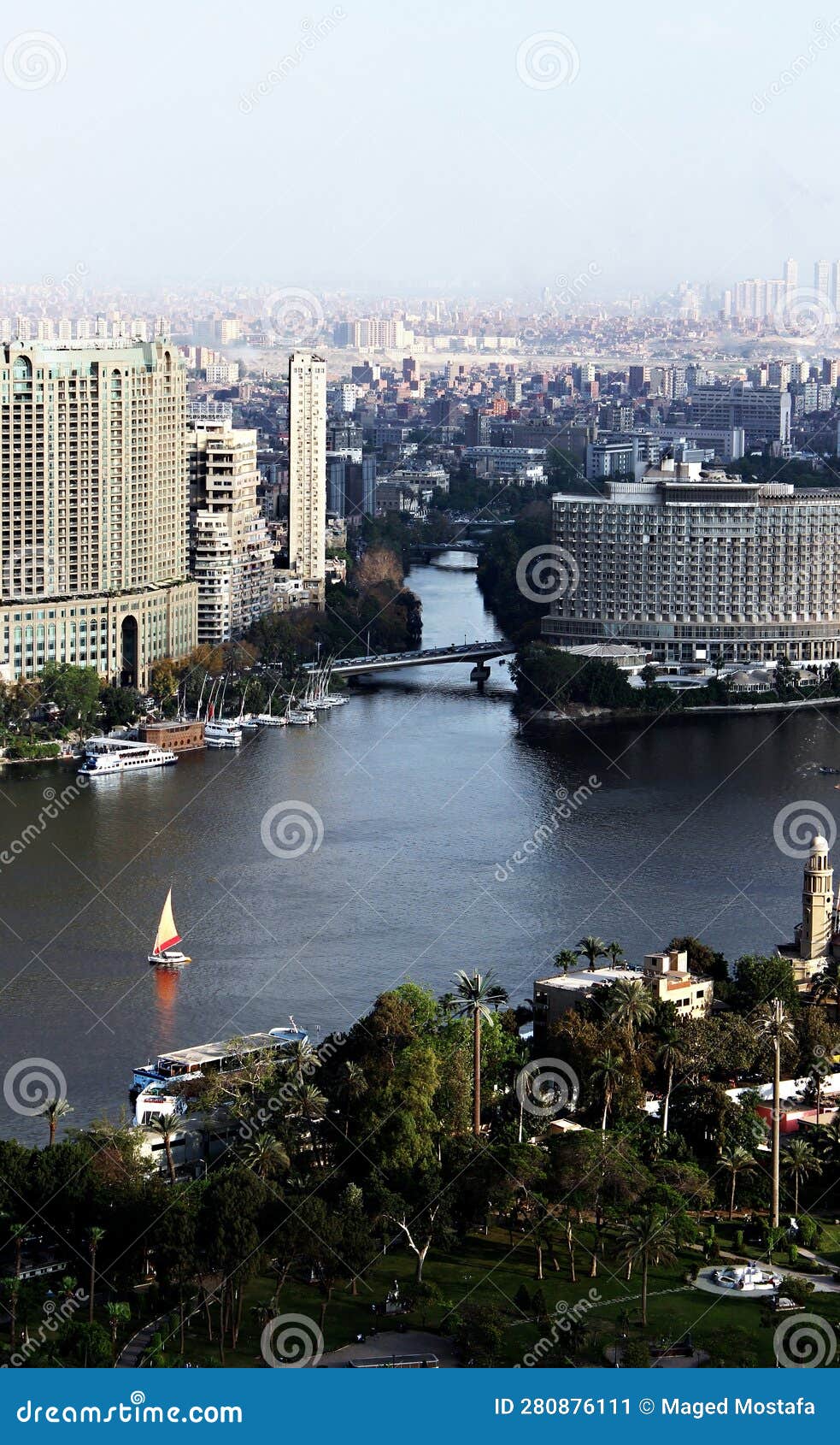 Cairo from above stock image. Image of reflection, landmark - 280876111