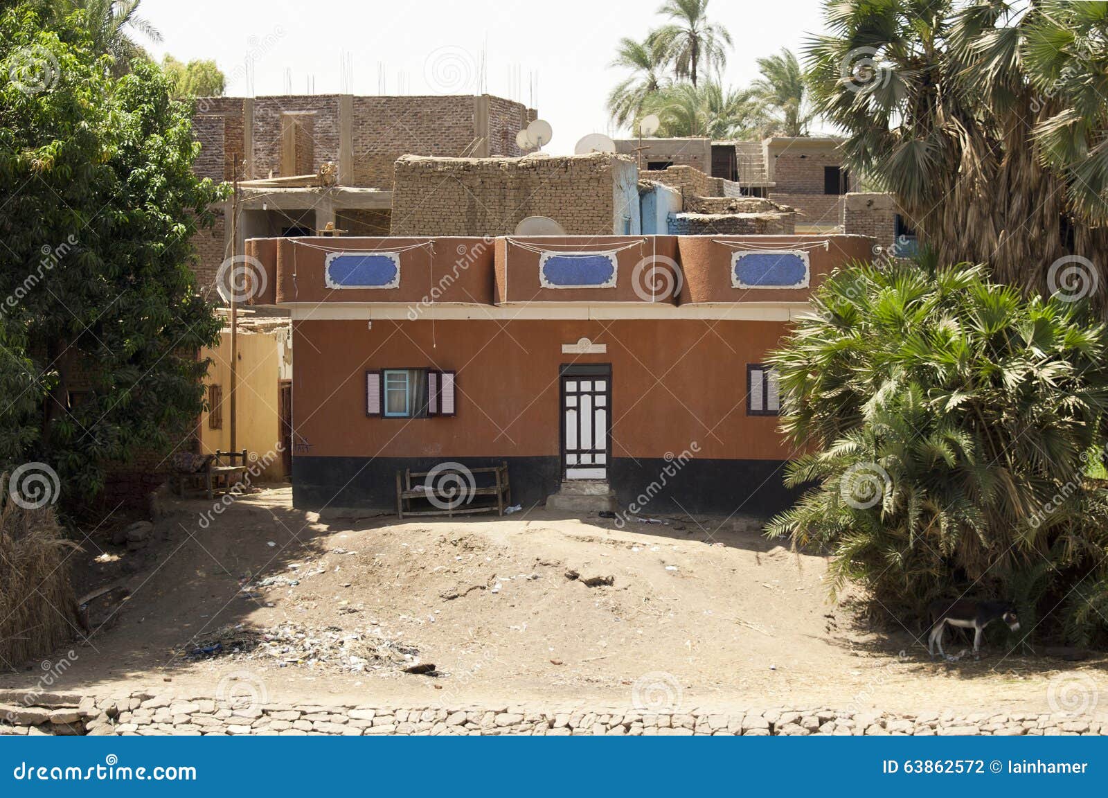 Nile side house stock photo. Image of nile, banks, aswan - 63862572