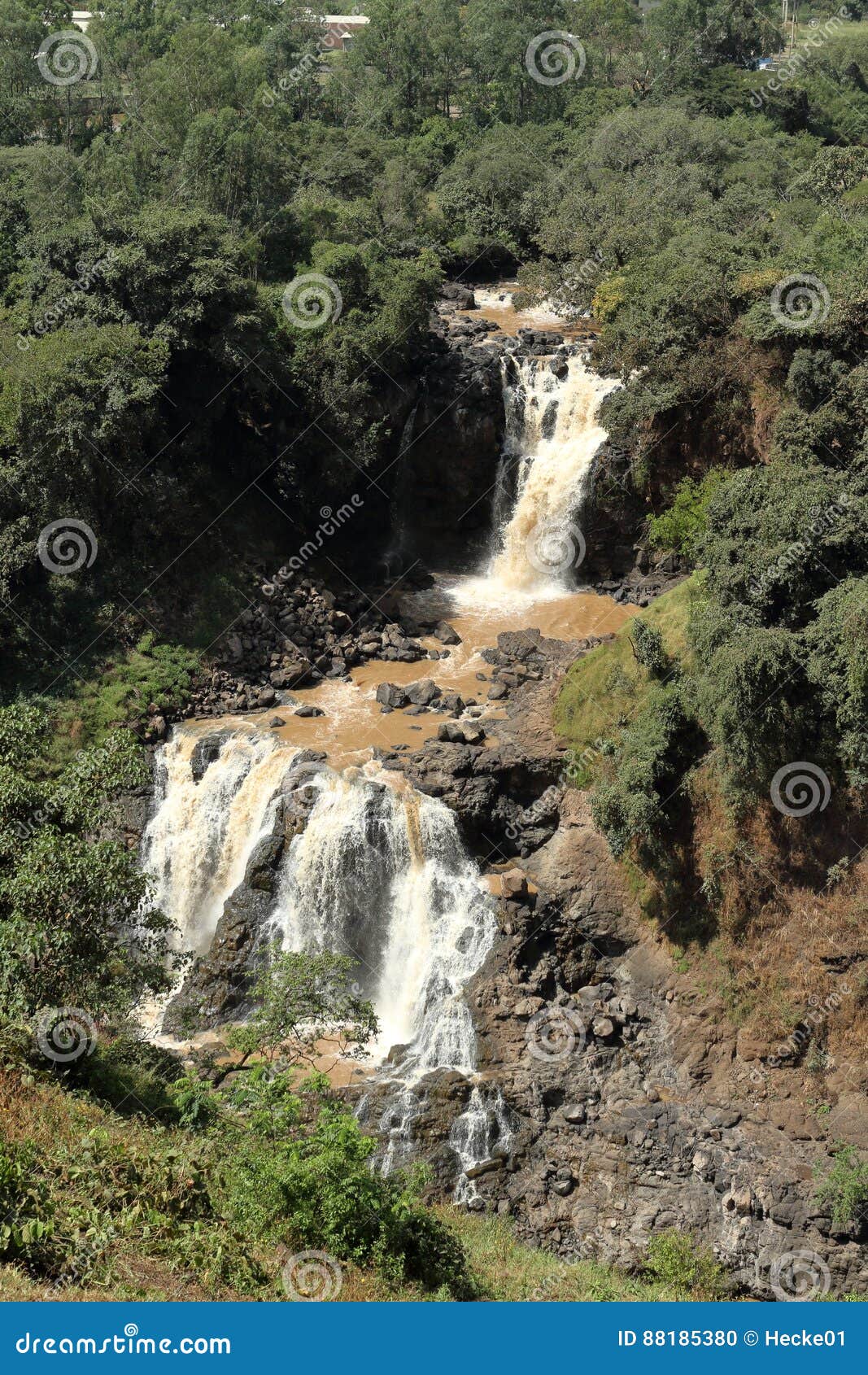 The Nile Waterfall Tisissat in Ethiopia Stock Photo - Image of abbai ...