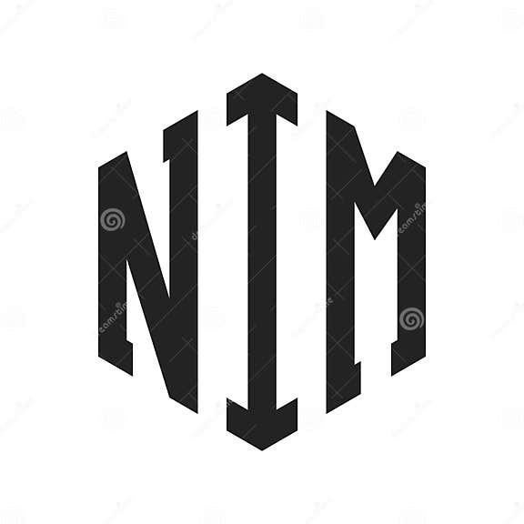 NIM Logo Design. Initial Letter NIM Monogram Logo Using Hexagon Shape ...
