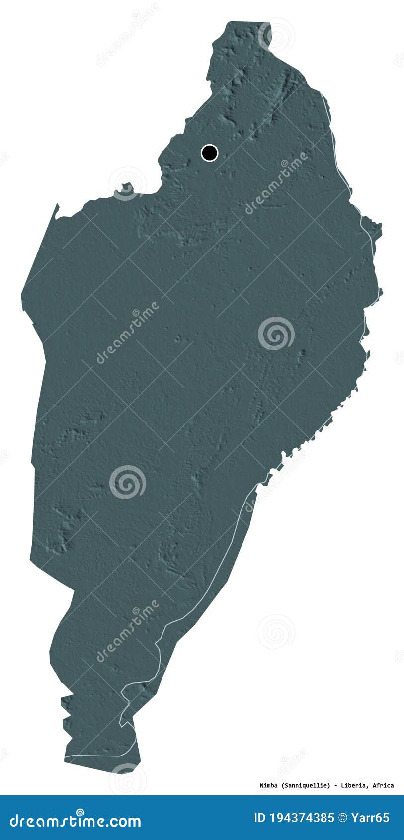 Nimba, County of Liberia, on White. Administrative Stock Illustration ...