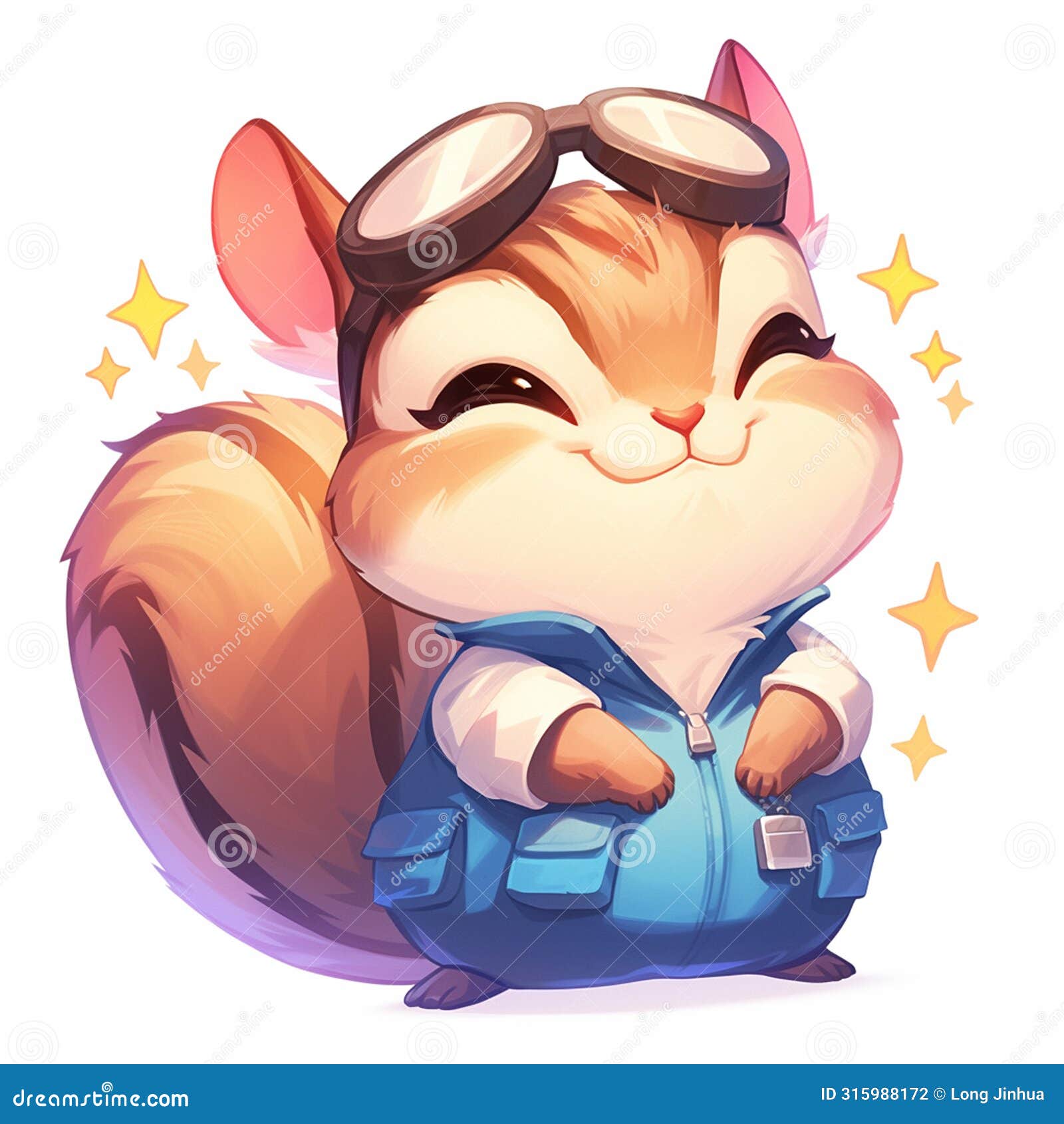 A Nimble Squirrel Software Engineer Cartoon Style Stock Vector ...