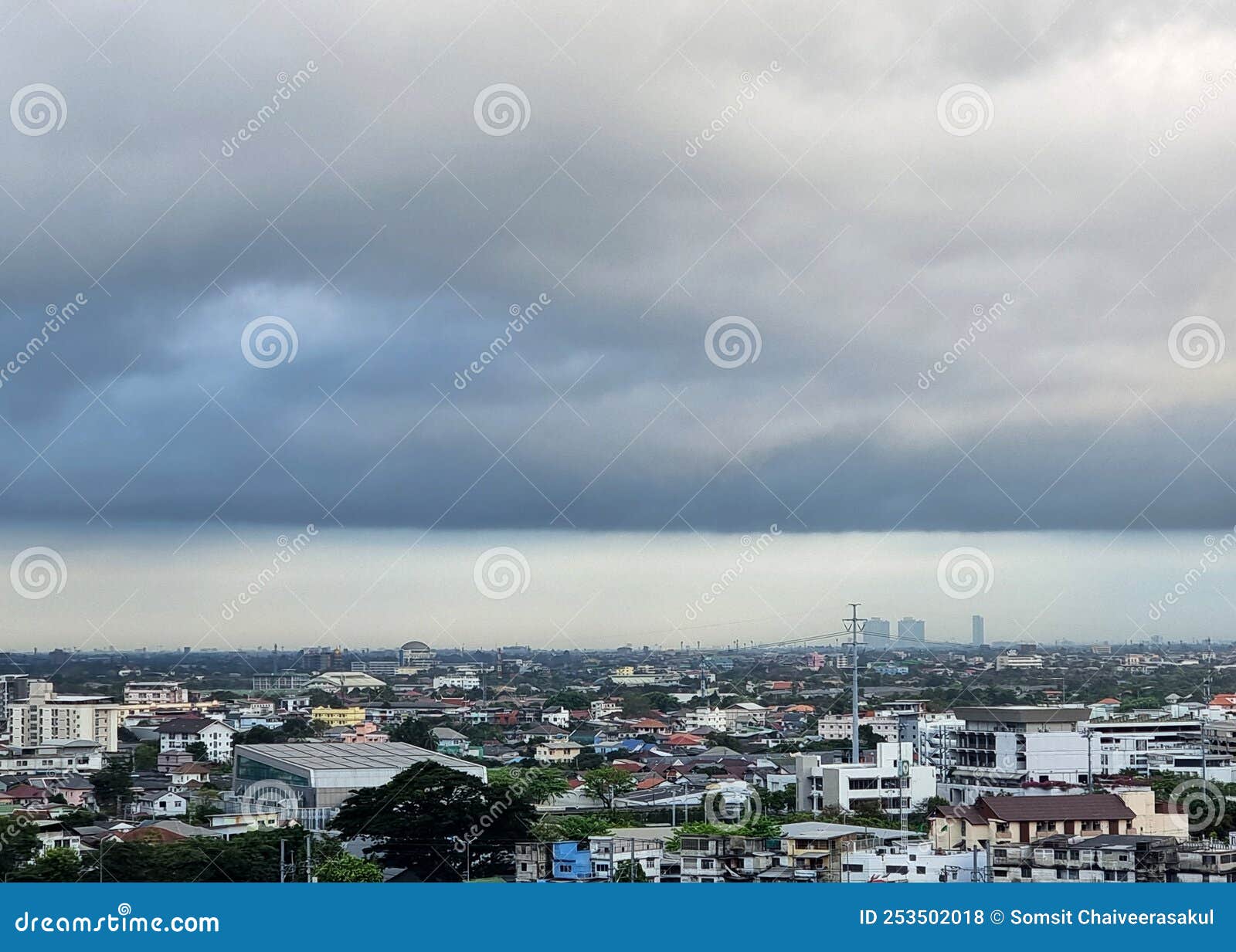 Nimbus Clouds Over the City Stock Photo - Image of cityscape, landscape ...