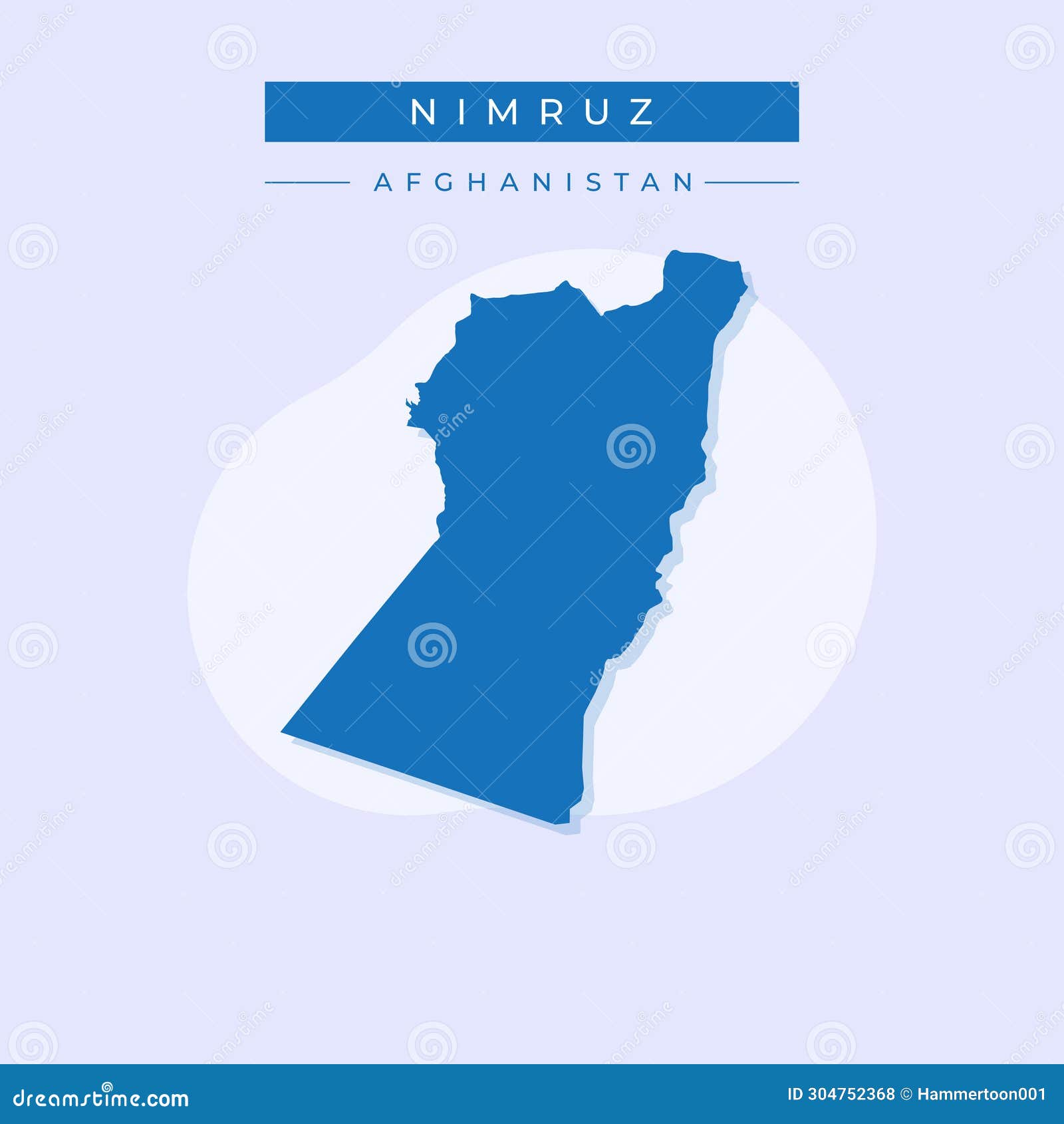 Nimruz State And Regions Map Highlighted On Afghanistan Map Vector ...