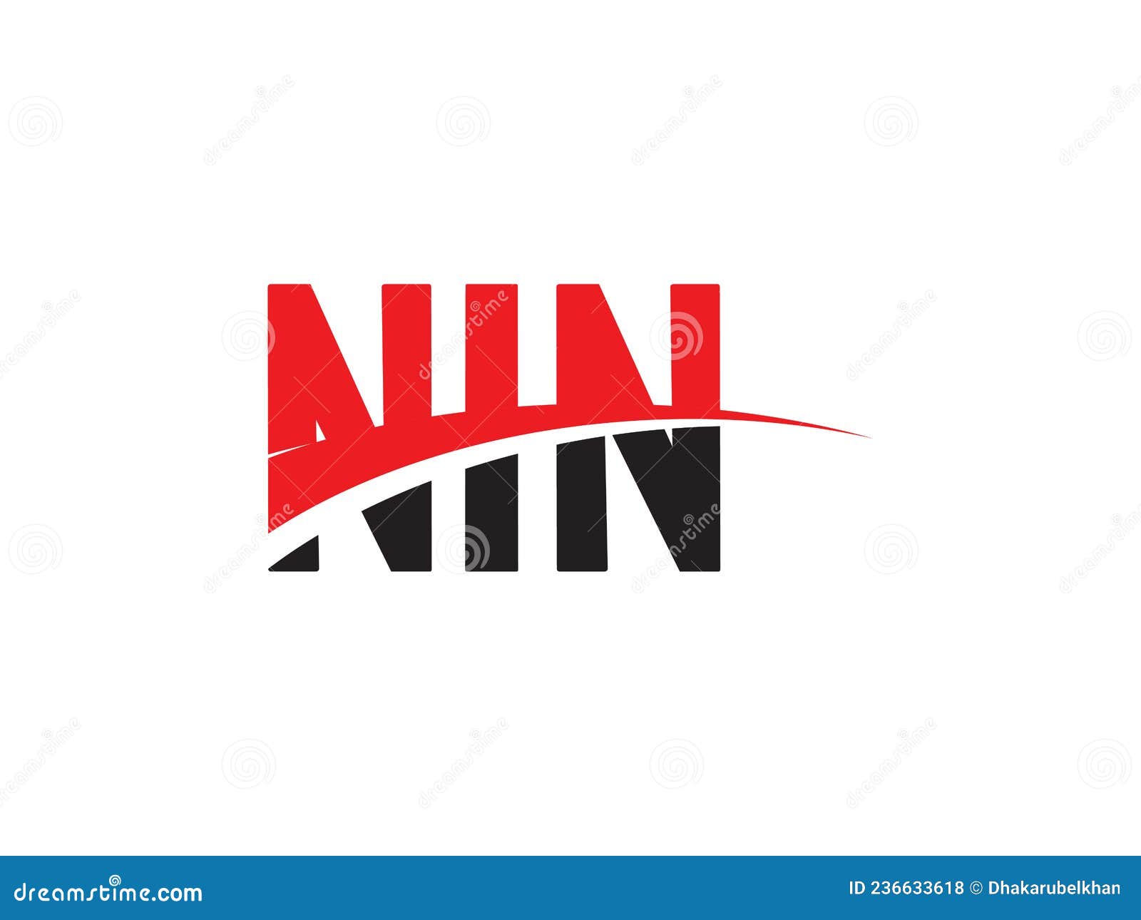 NIN Letter Initial Logo Design Vector Illustration Stock Vector ...