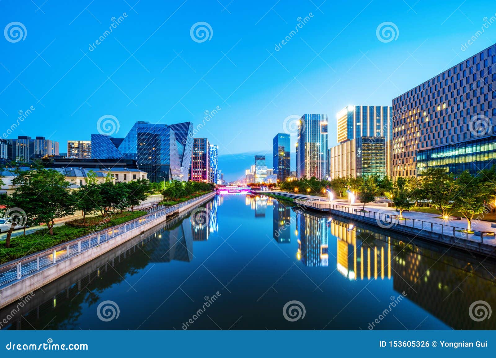 Ninbo City, China, Night View Stock Photo - Image of night, city: 153605326