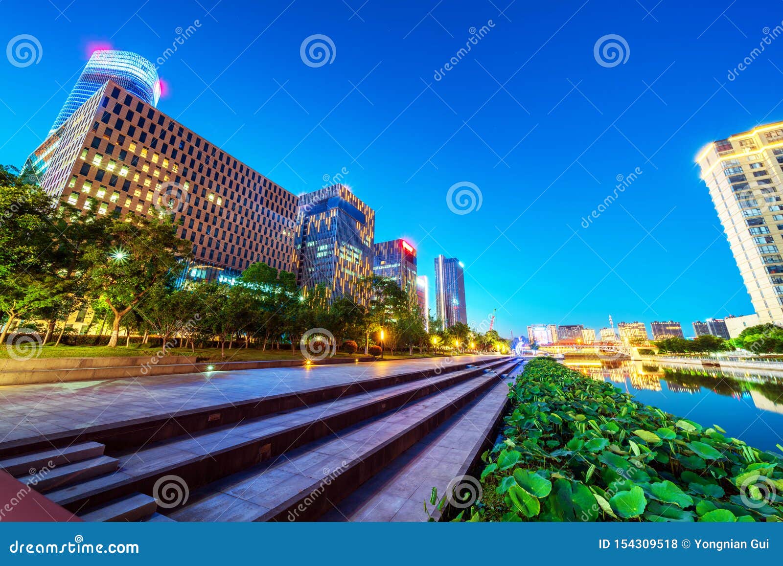Ninbo City, China, Night View Stock Photo - Image of bridges, landscape ...