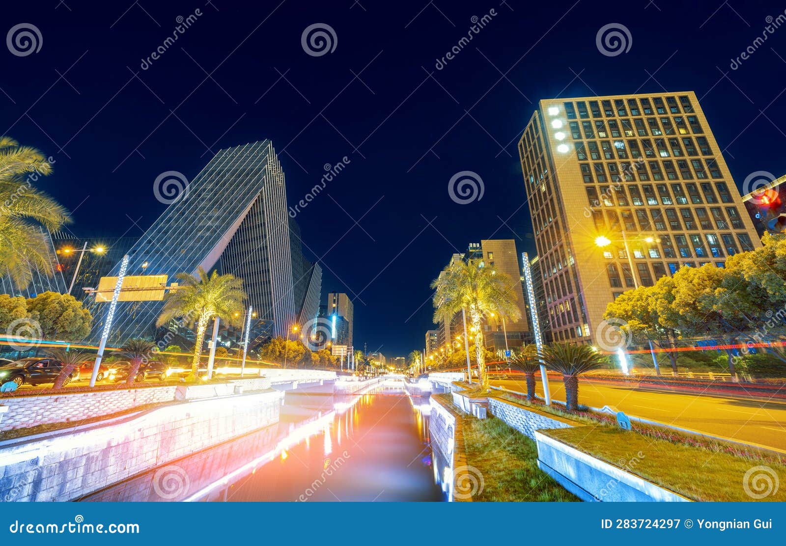 Ninbo City, China, Night View Stock Image - Image of architecture ...