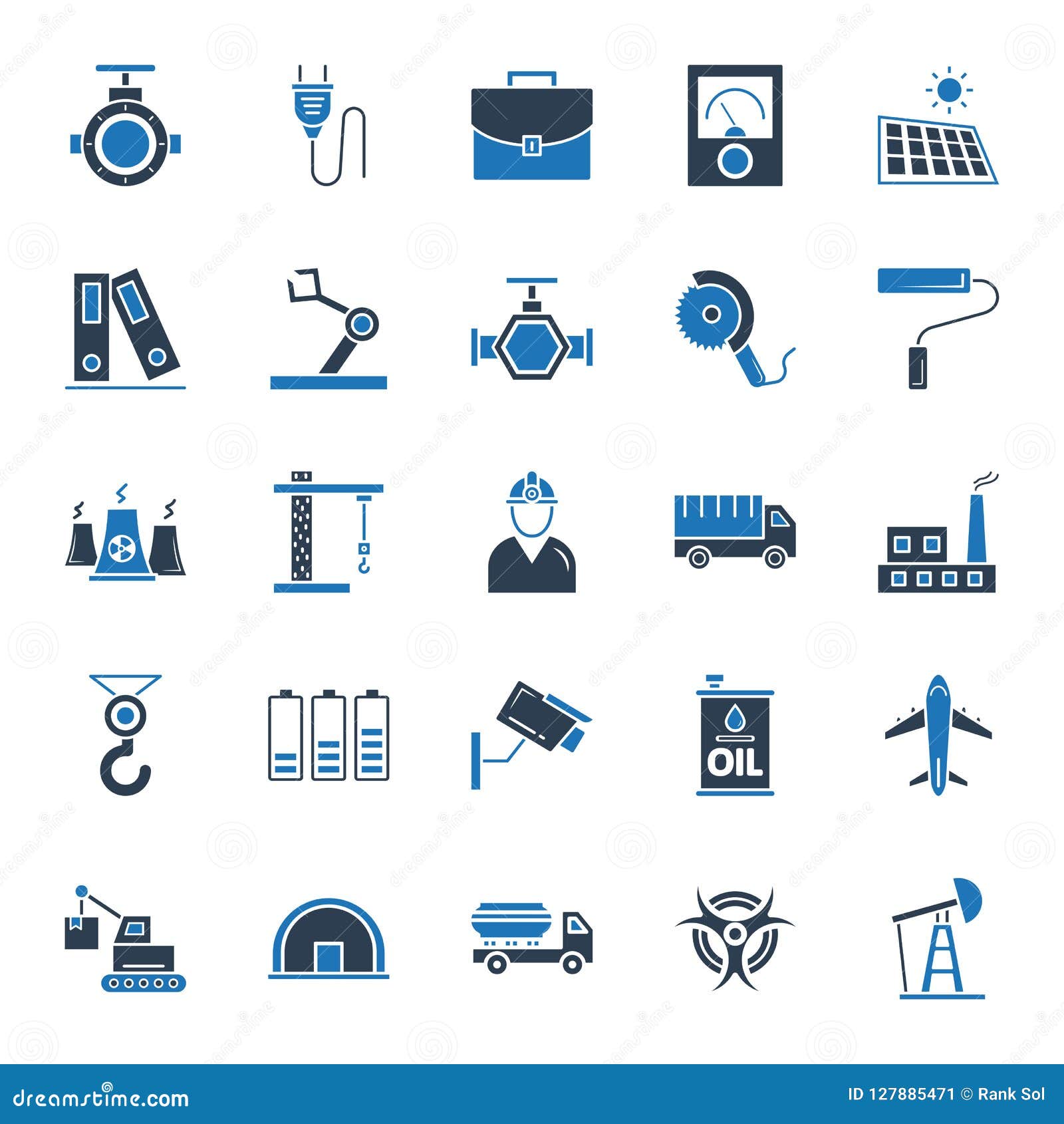 Industrial Isolated Vector Icons that Can Be Easily Modified or Edit ...