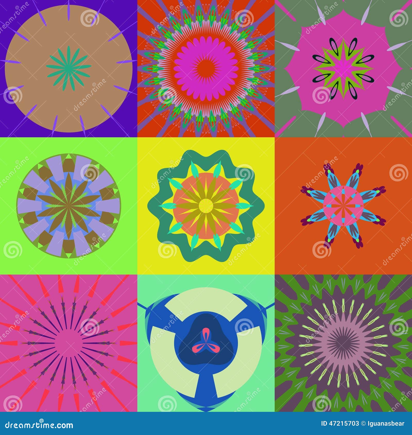 Nine abstract figures stock illustration. Illustration of pink - 47215703