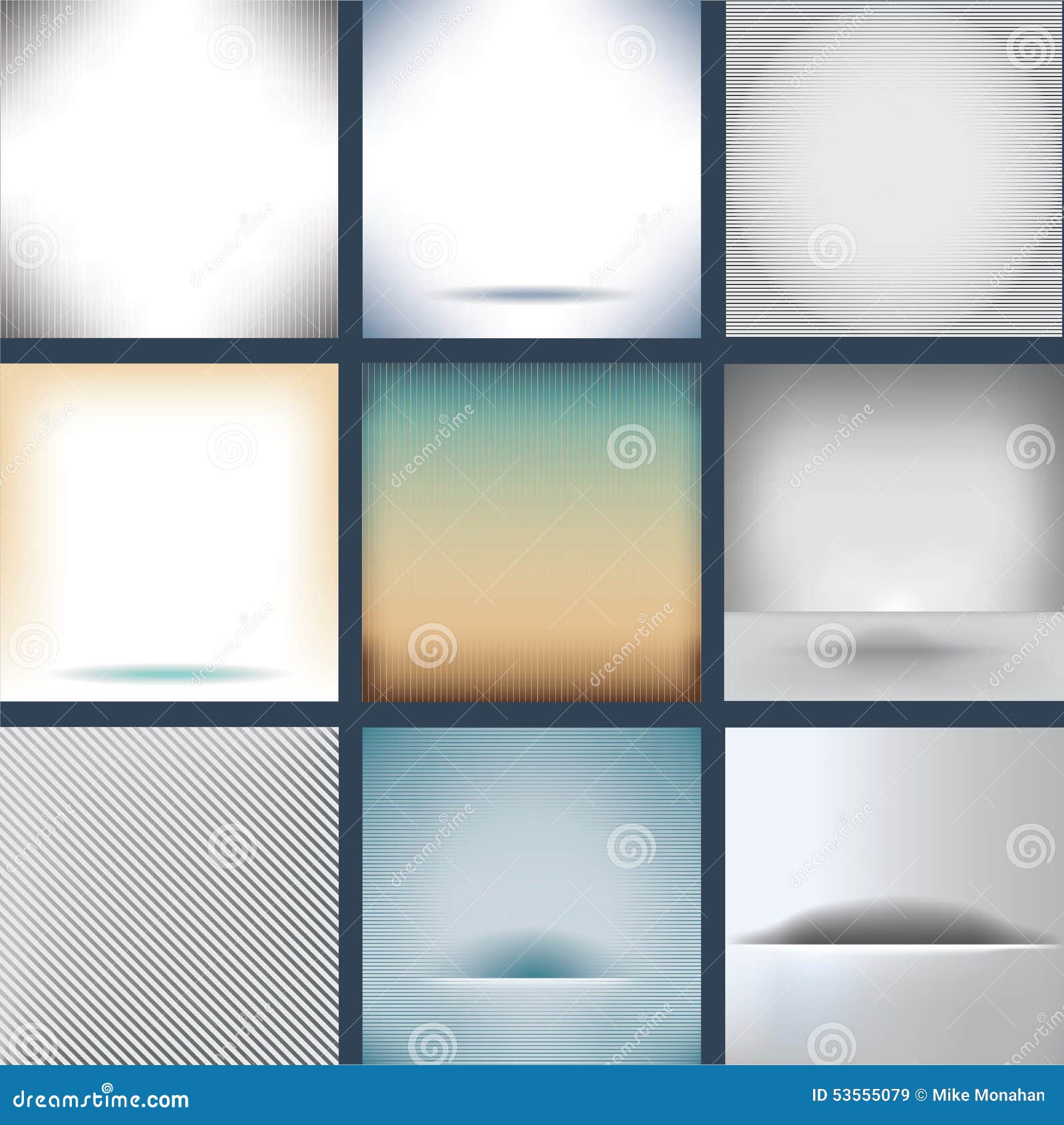 Nine Assorted Plain Backgrounds Stock Vector - Illustration of effect ...
