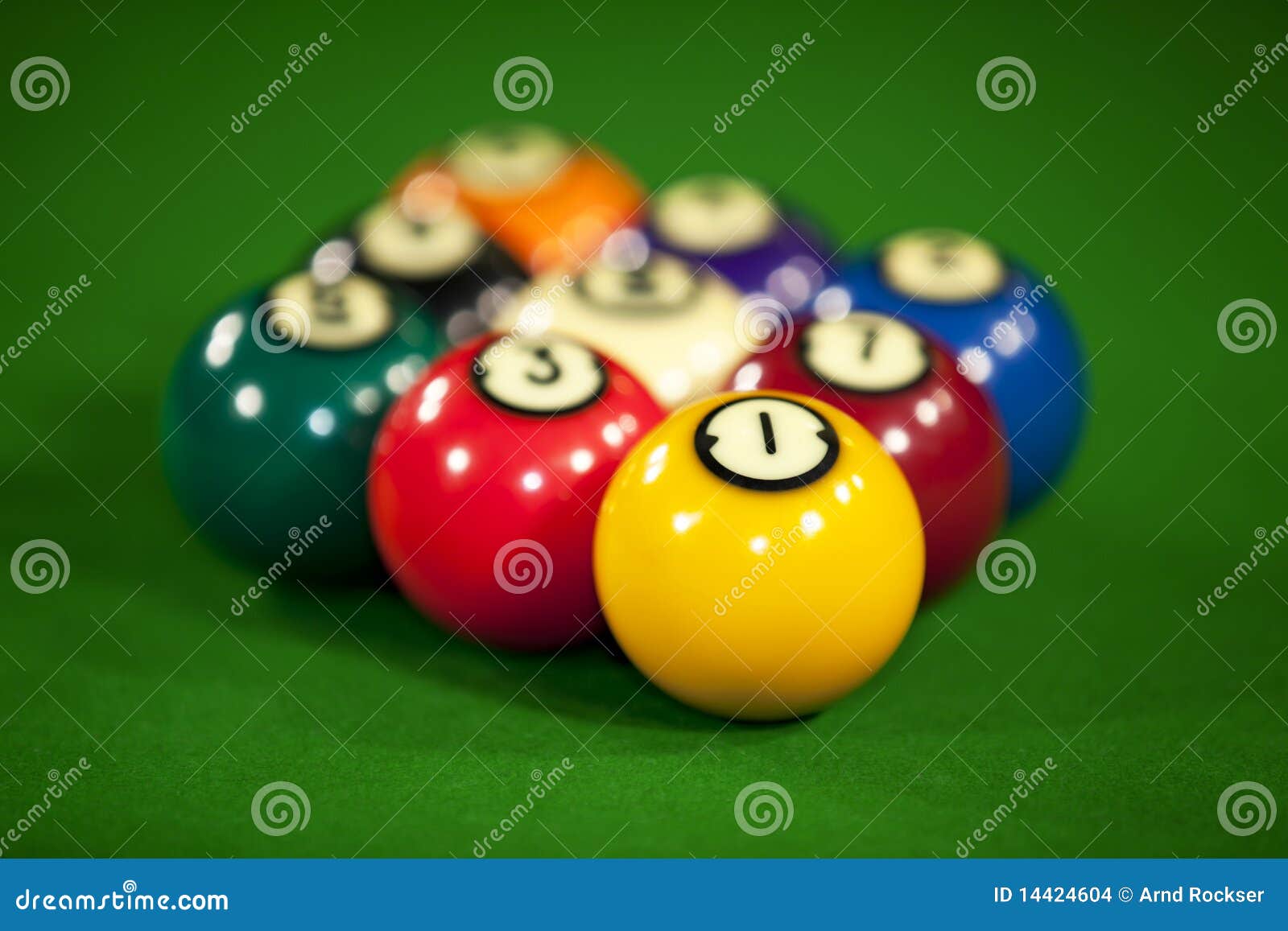 Nine billiard balls stock photo. Image of activity, game - 14424604