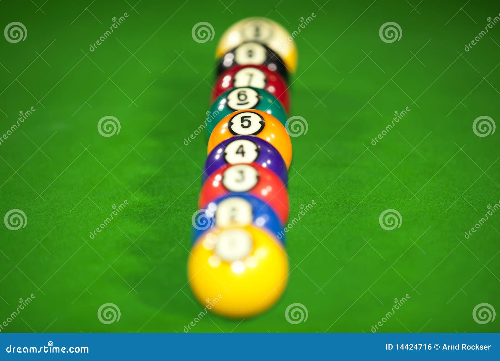 Nine billiard balls stock photo. Image of game, lying - 14424716