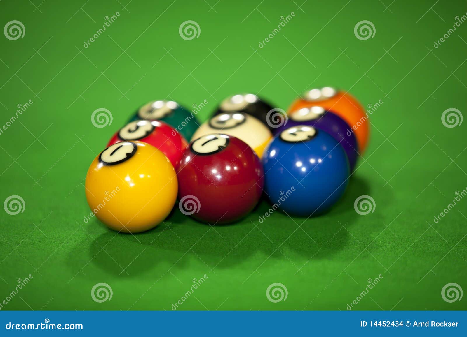 Nine billiard balls stock photo. Image of playing, number - 14452434