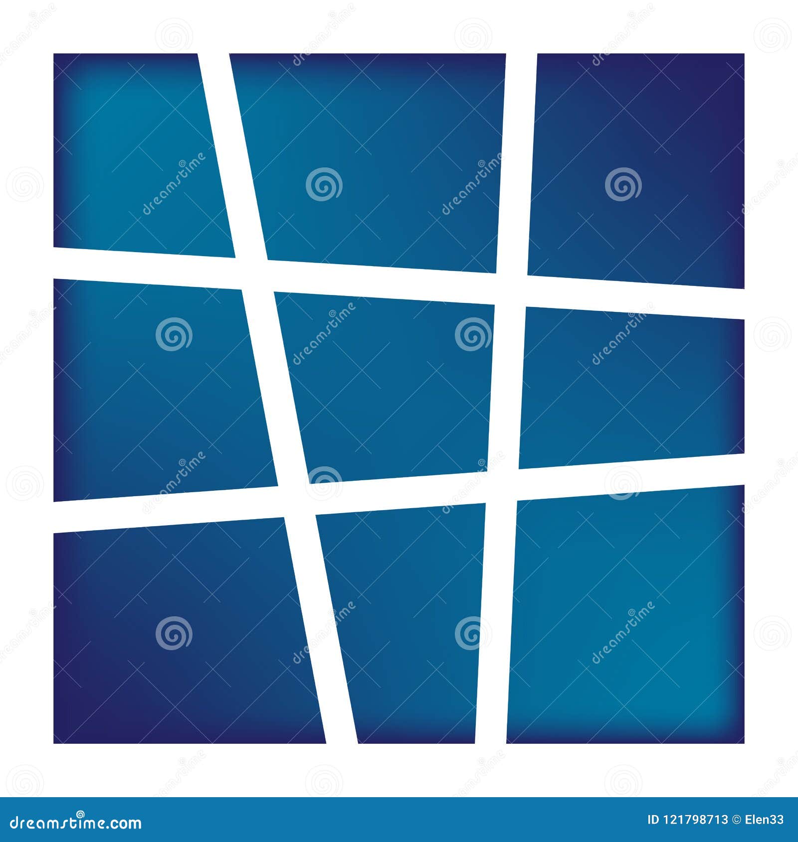 Nine Blue Rectangular Frames. Stock Vector - Illustration of background ...