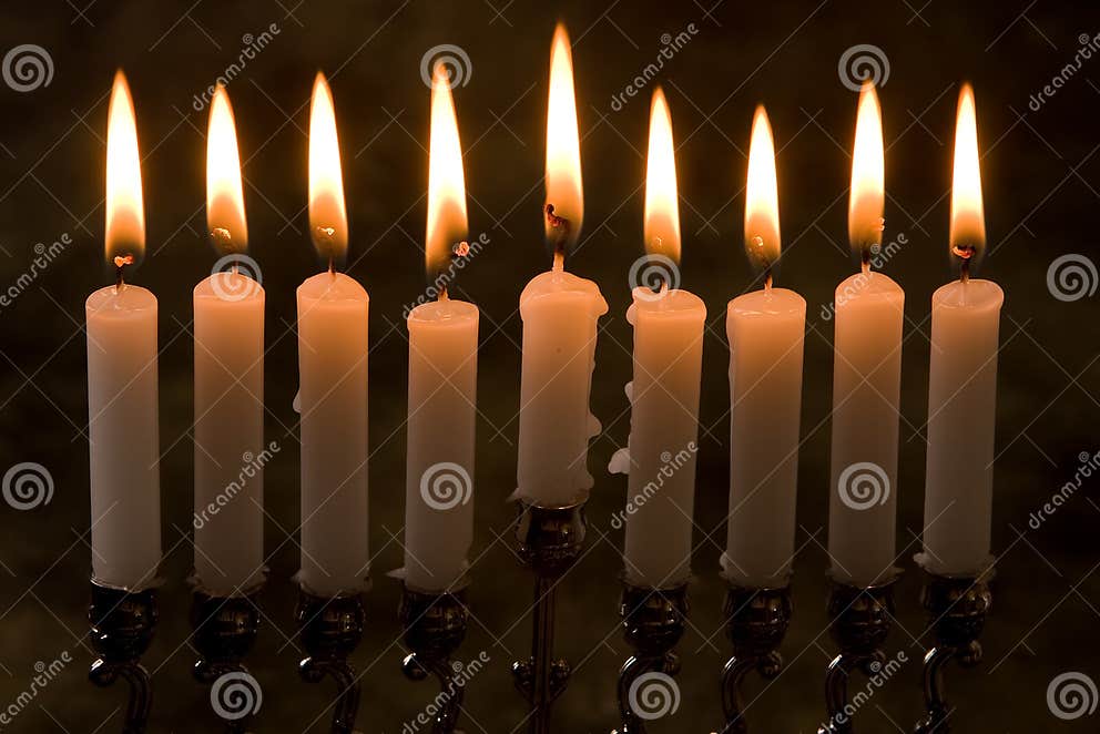Nine candles stock photo. Image of channukkah, hanukkah - 16052684
