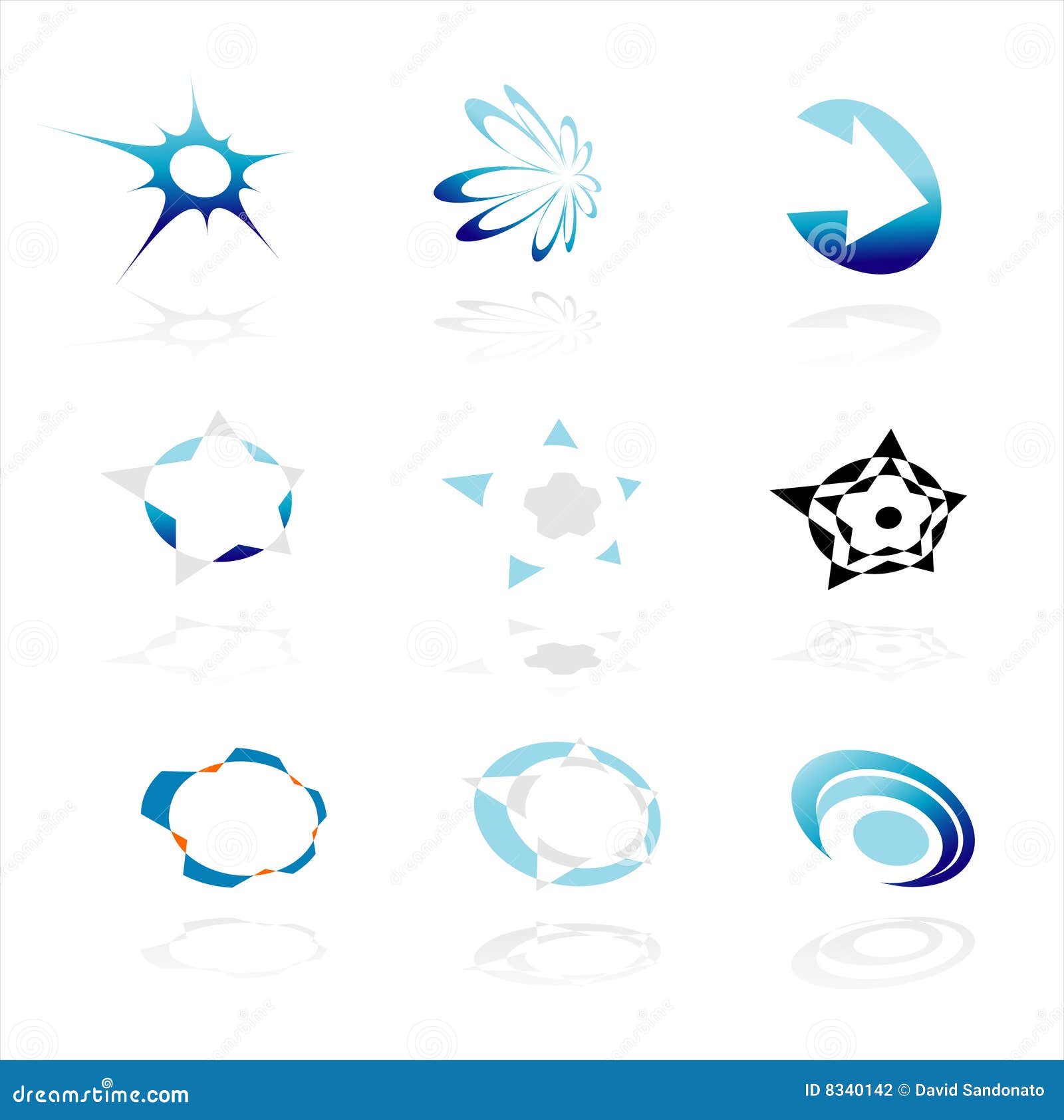 Nine corporate logos stock vector. Illustration of identity - 8340142