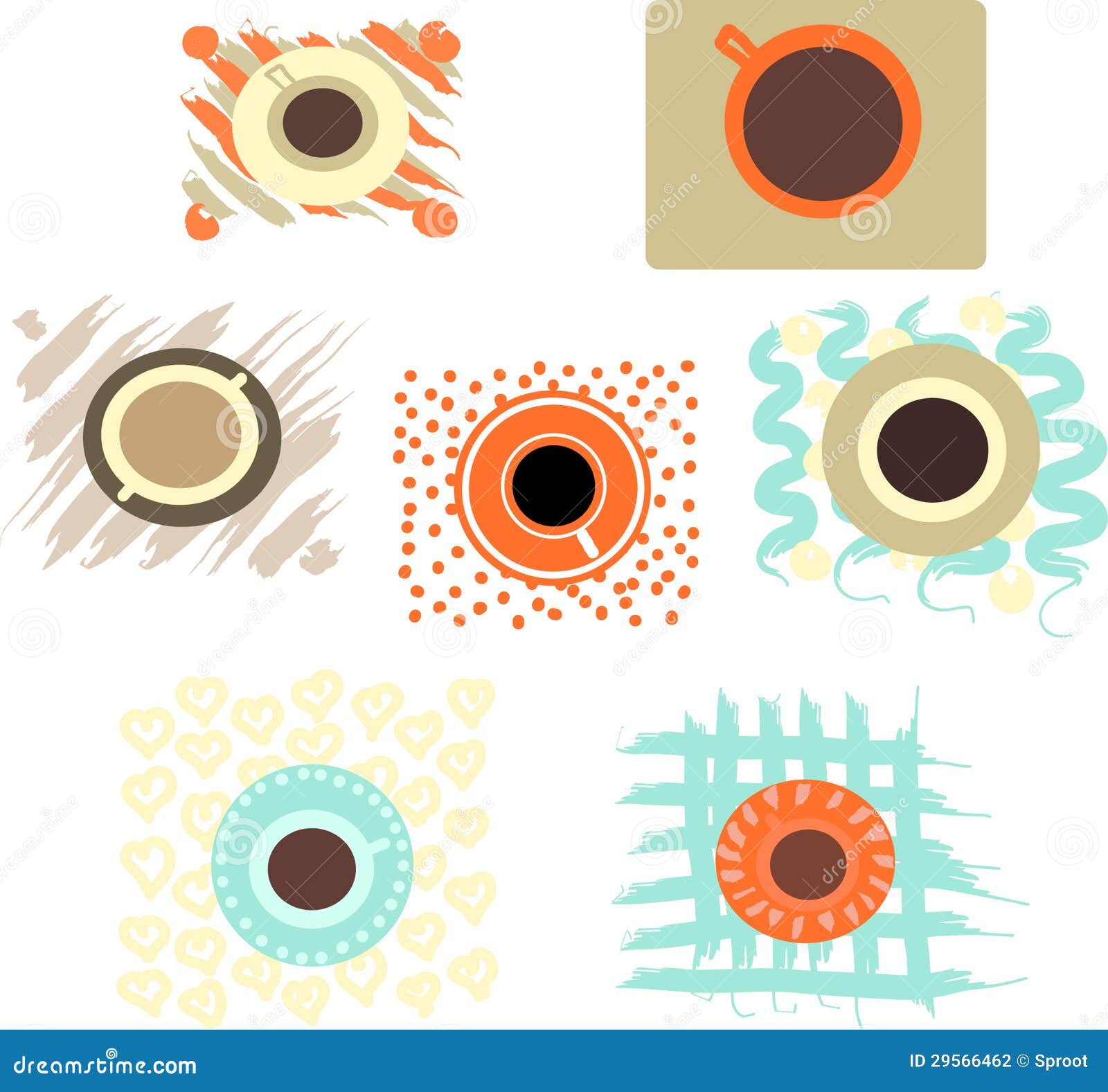 Nine cups stock illustration. Illustration of brown, closeup - 29566462