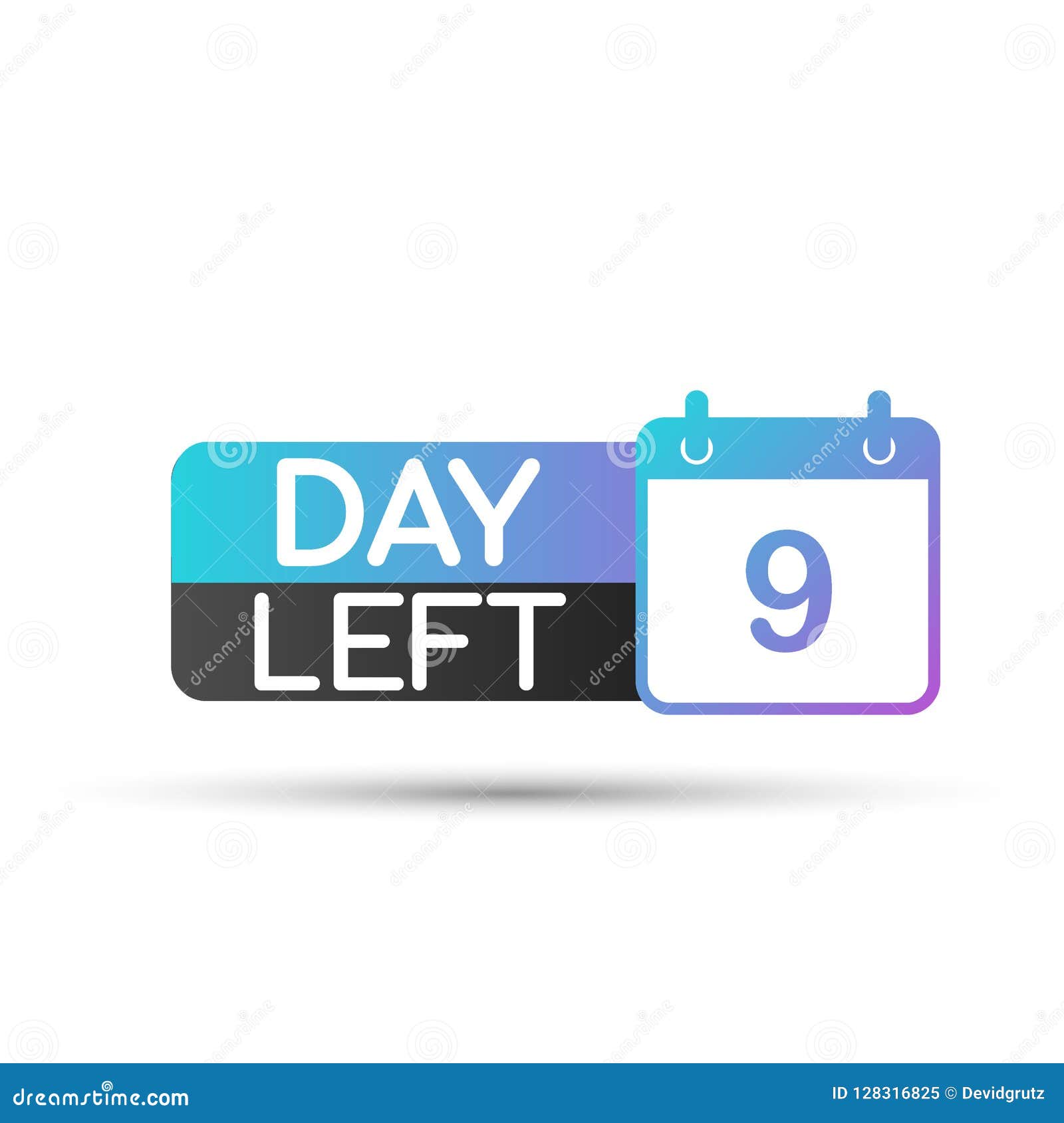 Only Nine Days Left Poster Vector Template Vector Illustration Stock Vector Illustration Of