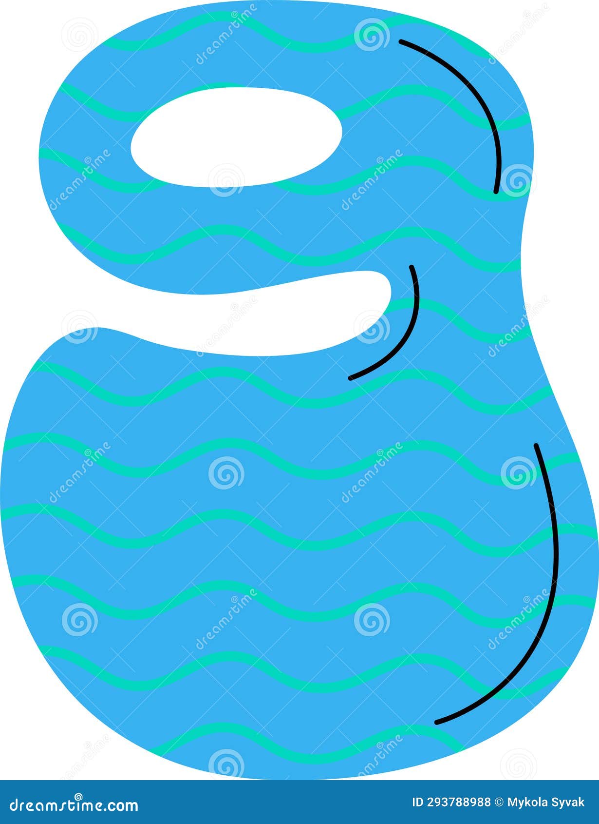 Nine Digit Cartoon Font stock vector. Illustration of vector - 293788988