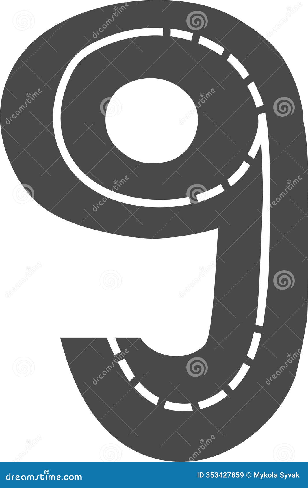 Nine Digit Road Alphabet Kids Stock Illustration - Illustration of ...