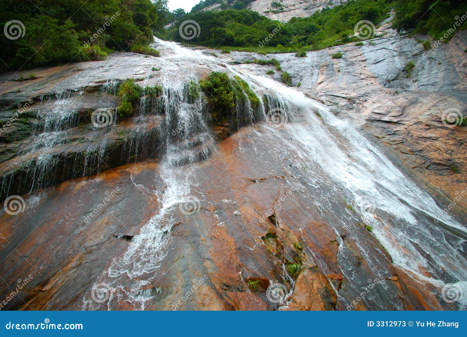Nine-Dragon Waterfalls stock image. Image of waterfall - 3312973