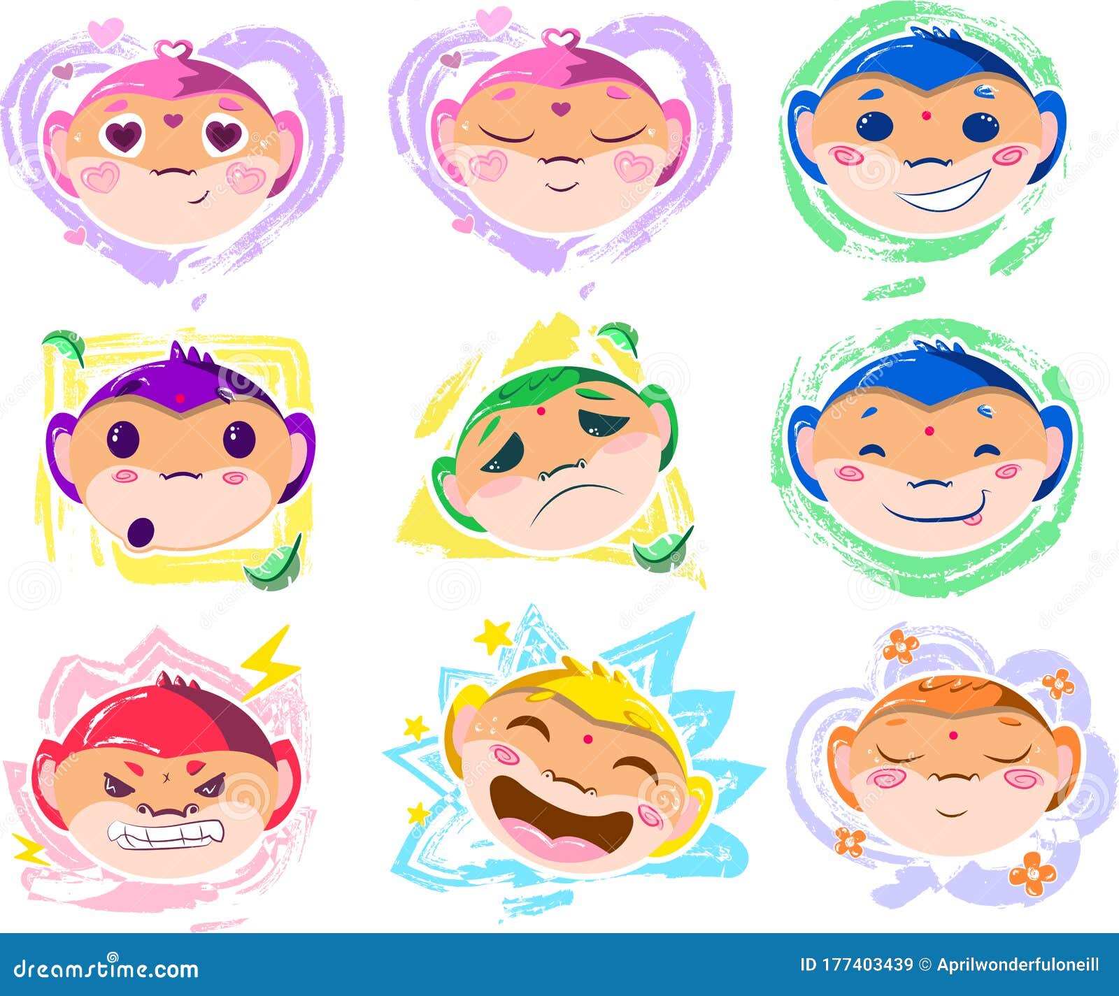9 (nine) Emotions With One Face Royalty-Free Stock Image ...