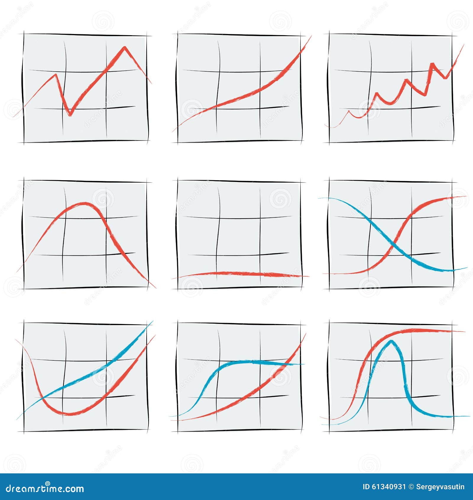 Nine growth chart stock vector. Illustration of cartoons - 61340931