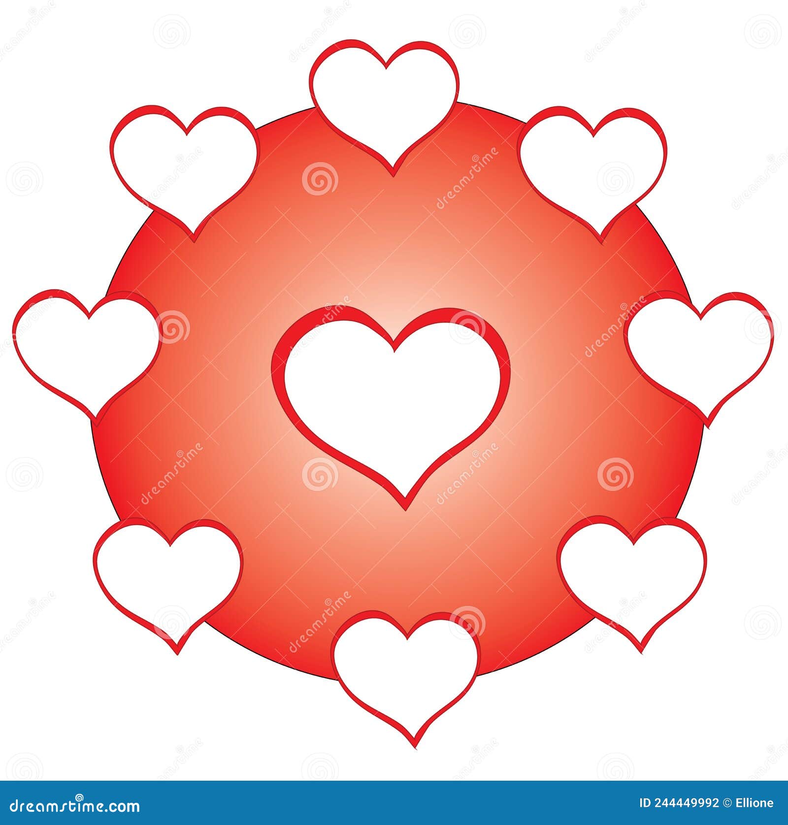 Nine Heart, Vector Illustration | CartoonDealer.com #17221526