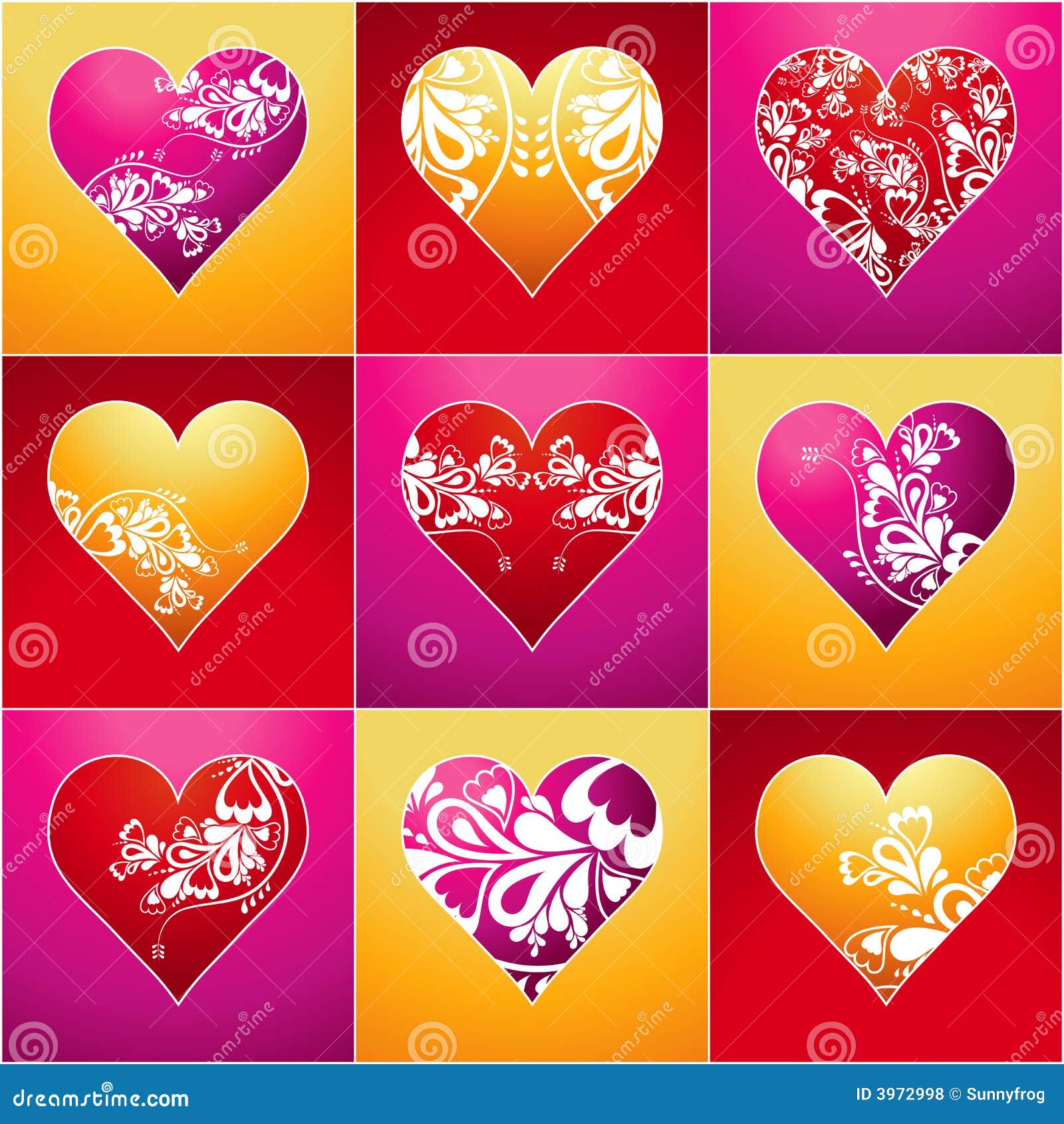 Nine Heart, Vector Illustration | CartoonDealer.com #17221526