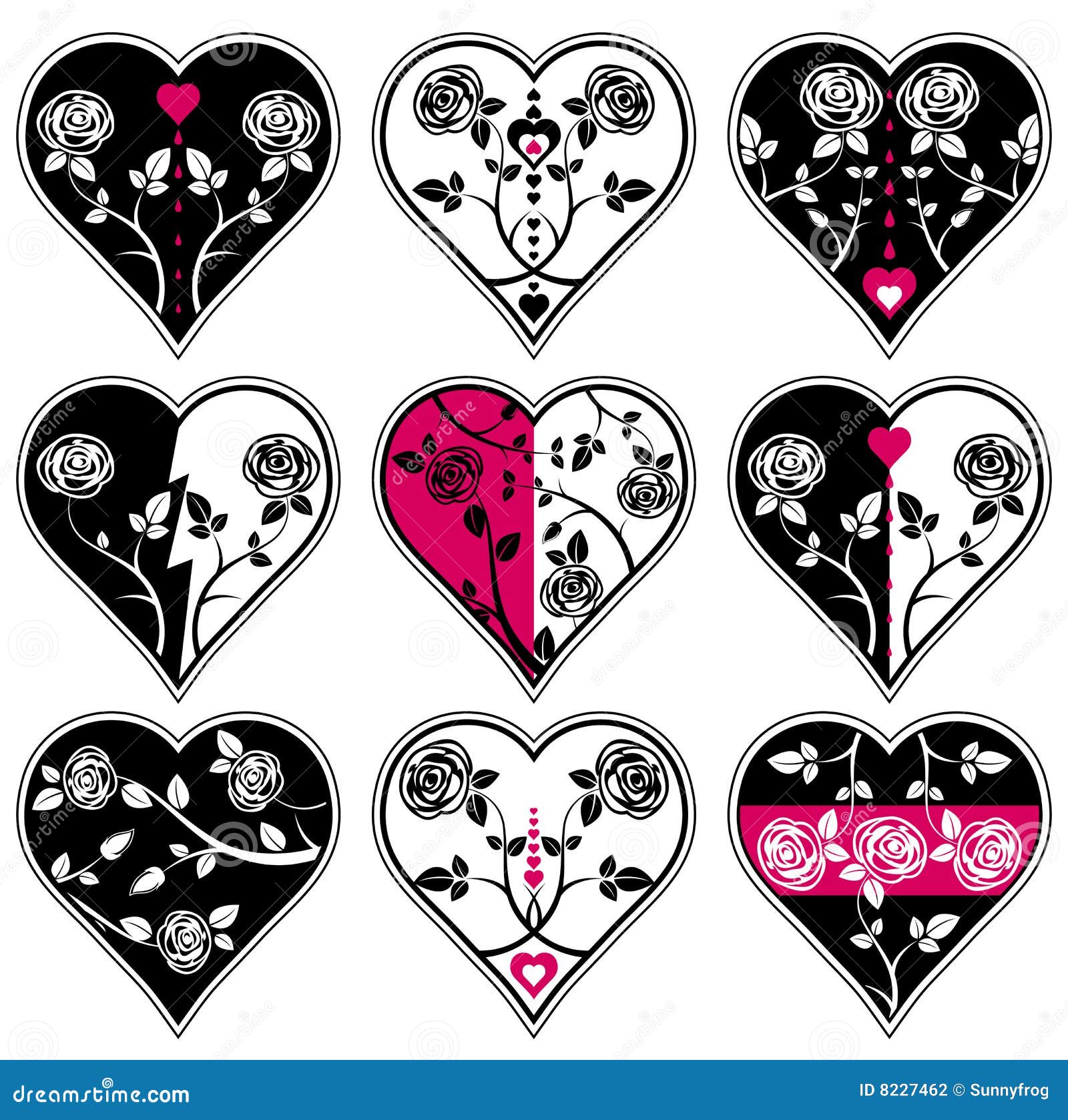 Nine heart, vector stock vector. Illustration of holiday - 8227462