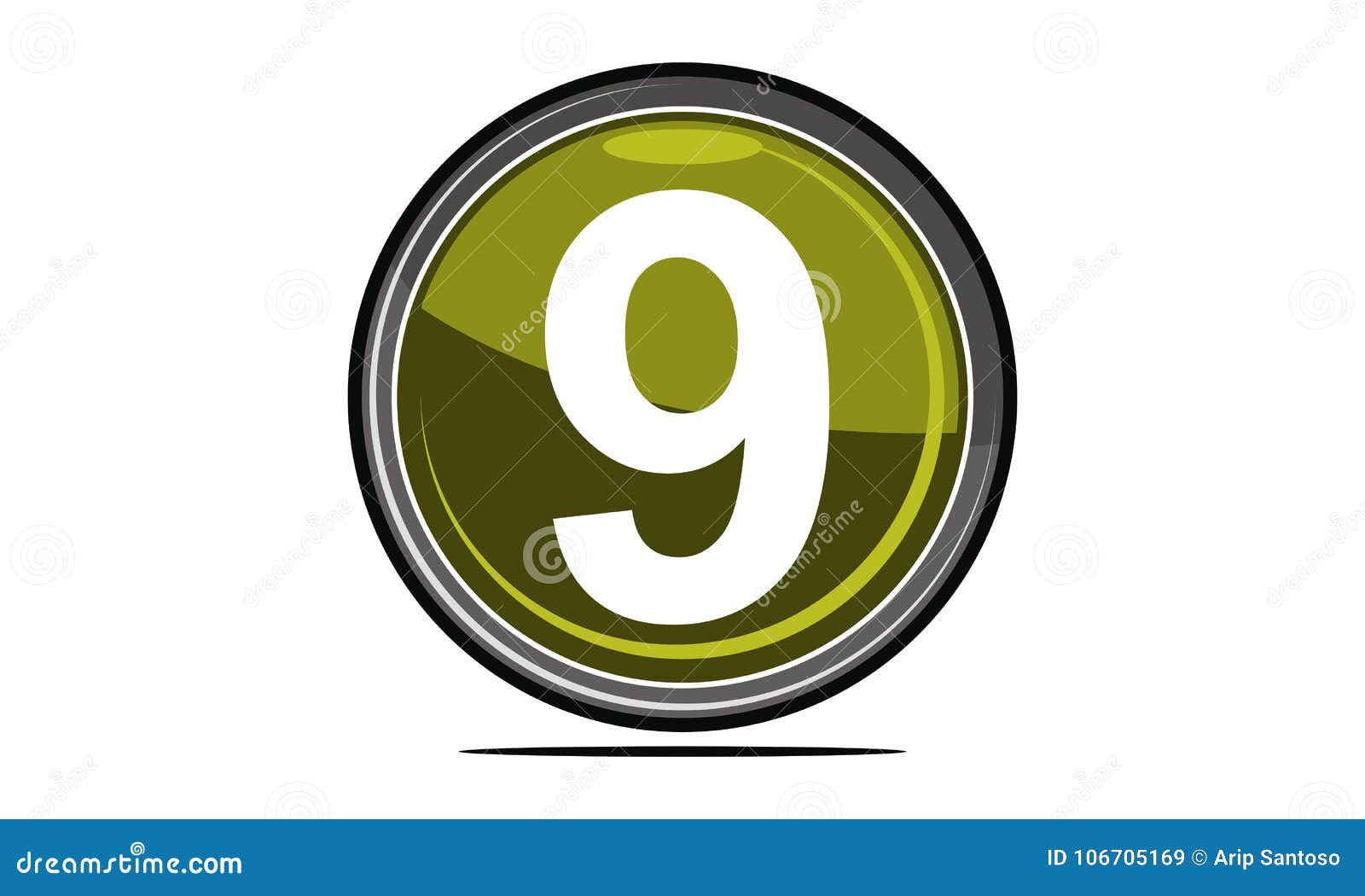 Nine Logo Design Template stock vector. Illustration of reflection ...