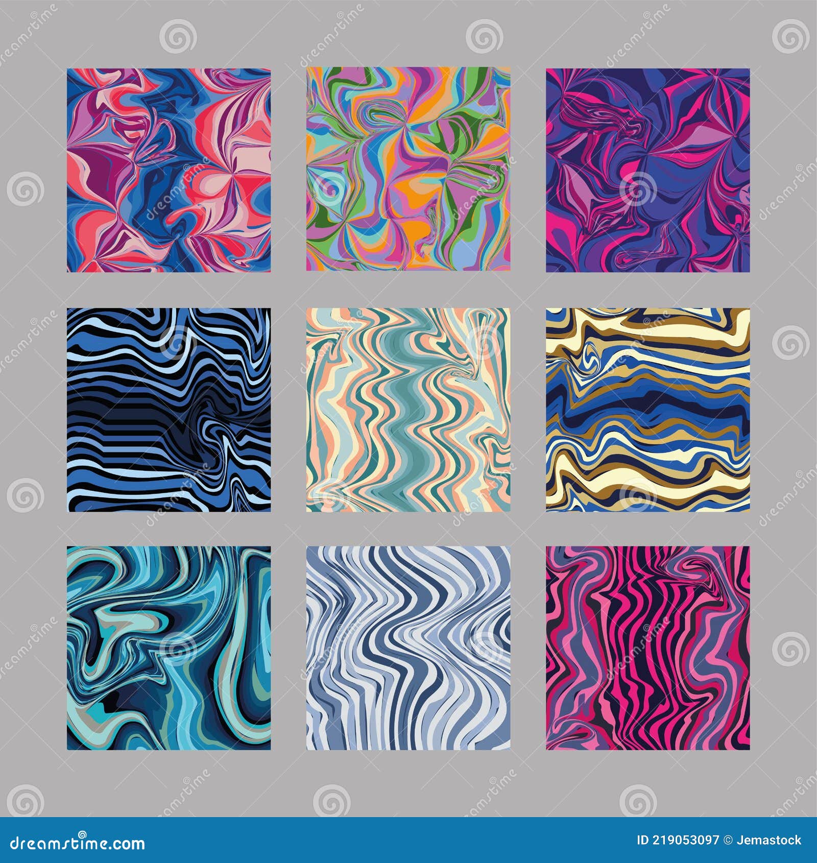 Nine marbles patterns stock vector. Illustration of modern - 219053097