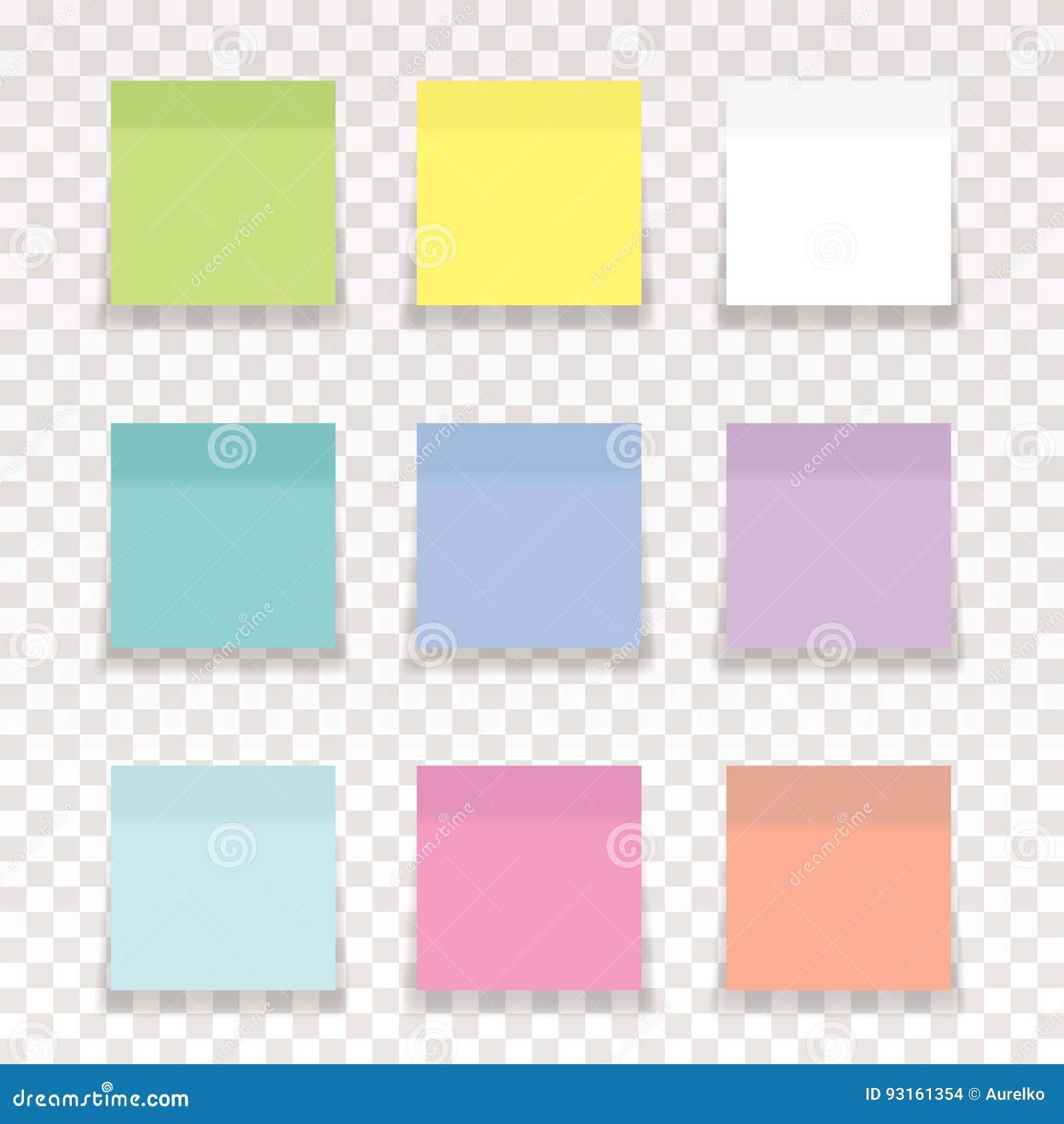 Nine Colour Post Note Pins Stock Illustrations – 1 Nine Colour Post ...