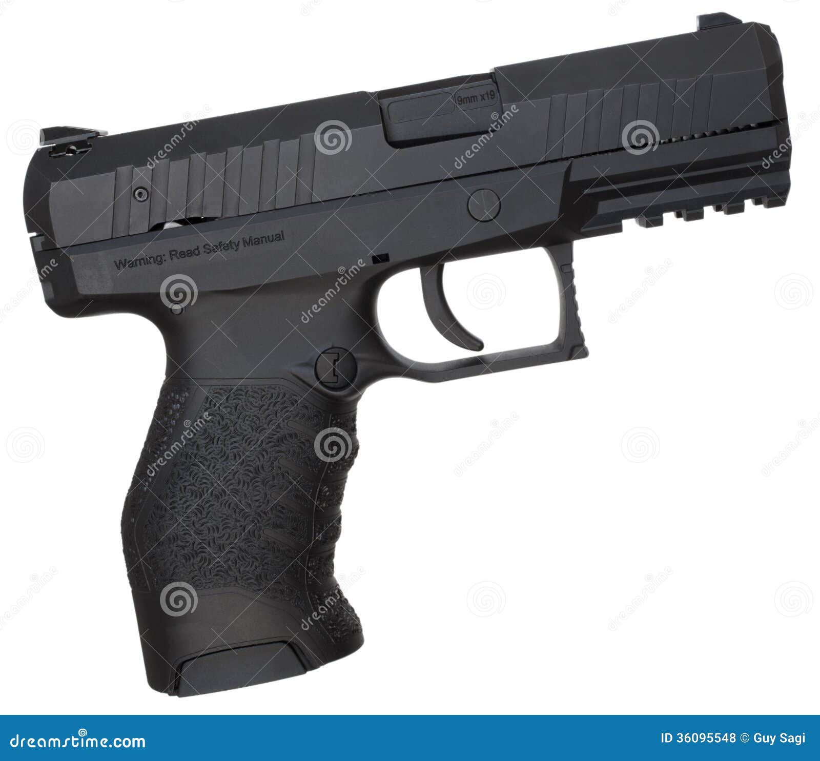 Nine millimeter handgun stock photo. Image of grip, handgun - 36095548