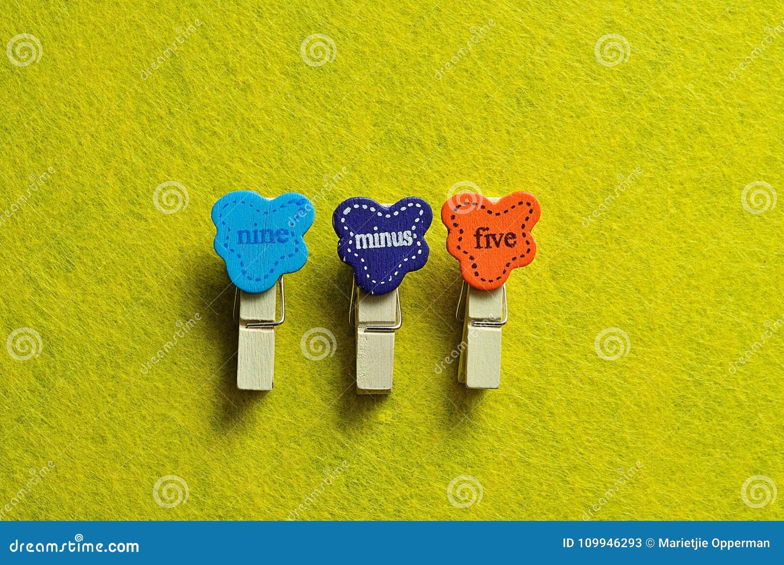 Nine minus five stock image. Image of minus, five, figure - 109946293