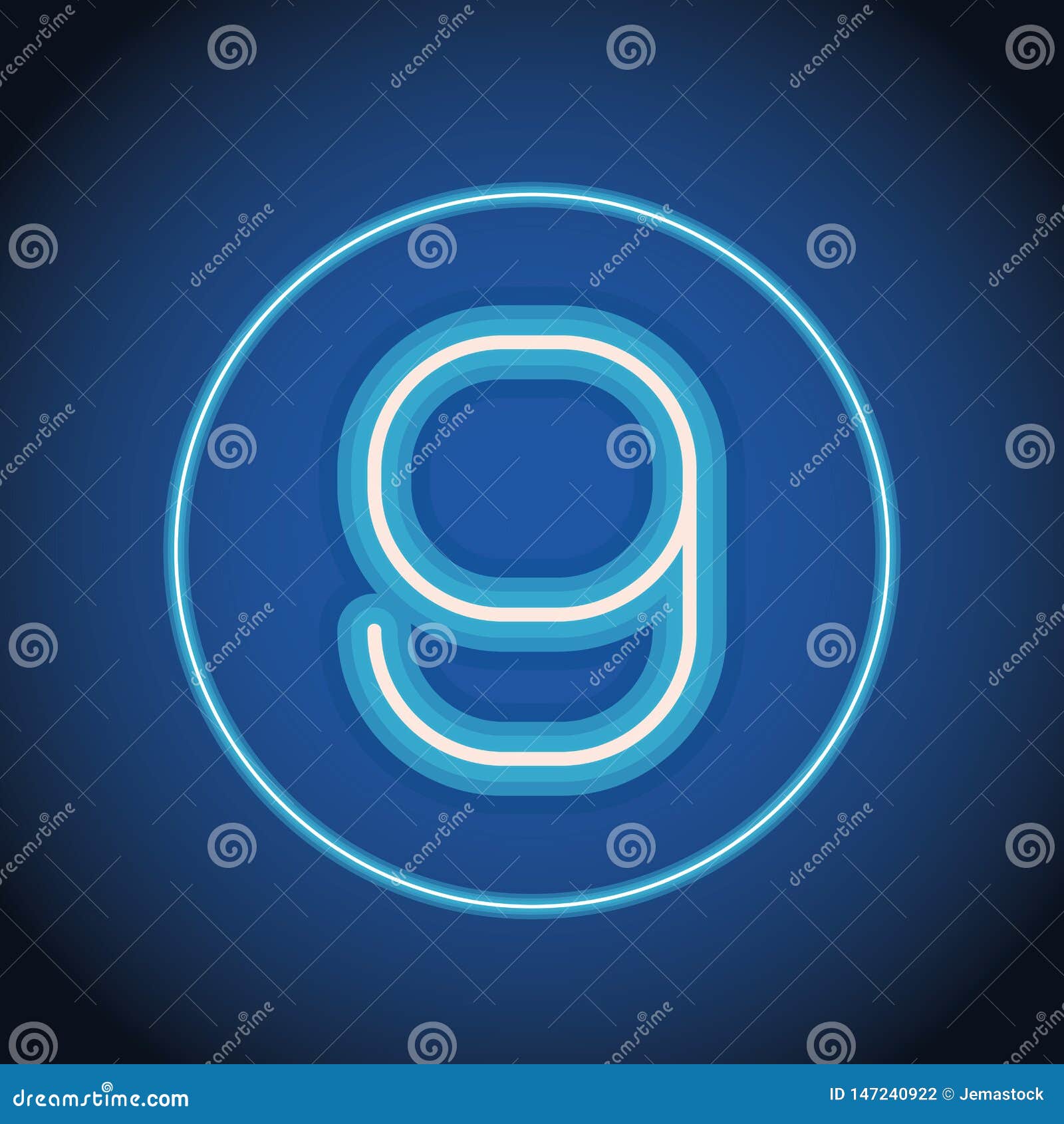 Nine number font stock vector. Illustration of energy - 147240922